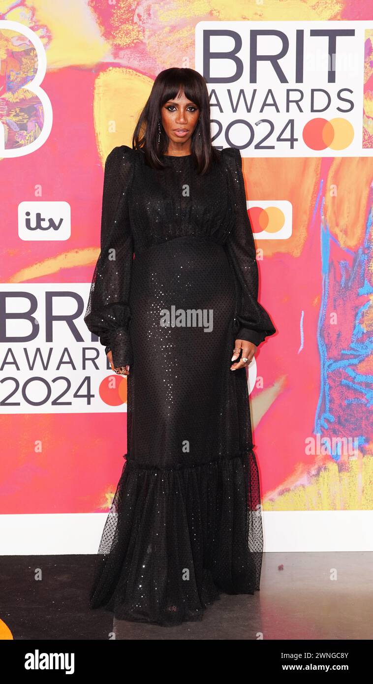 Shaznay Lewis attending the Brit Awards 2024 at the O2 Arena, London ...