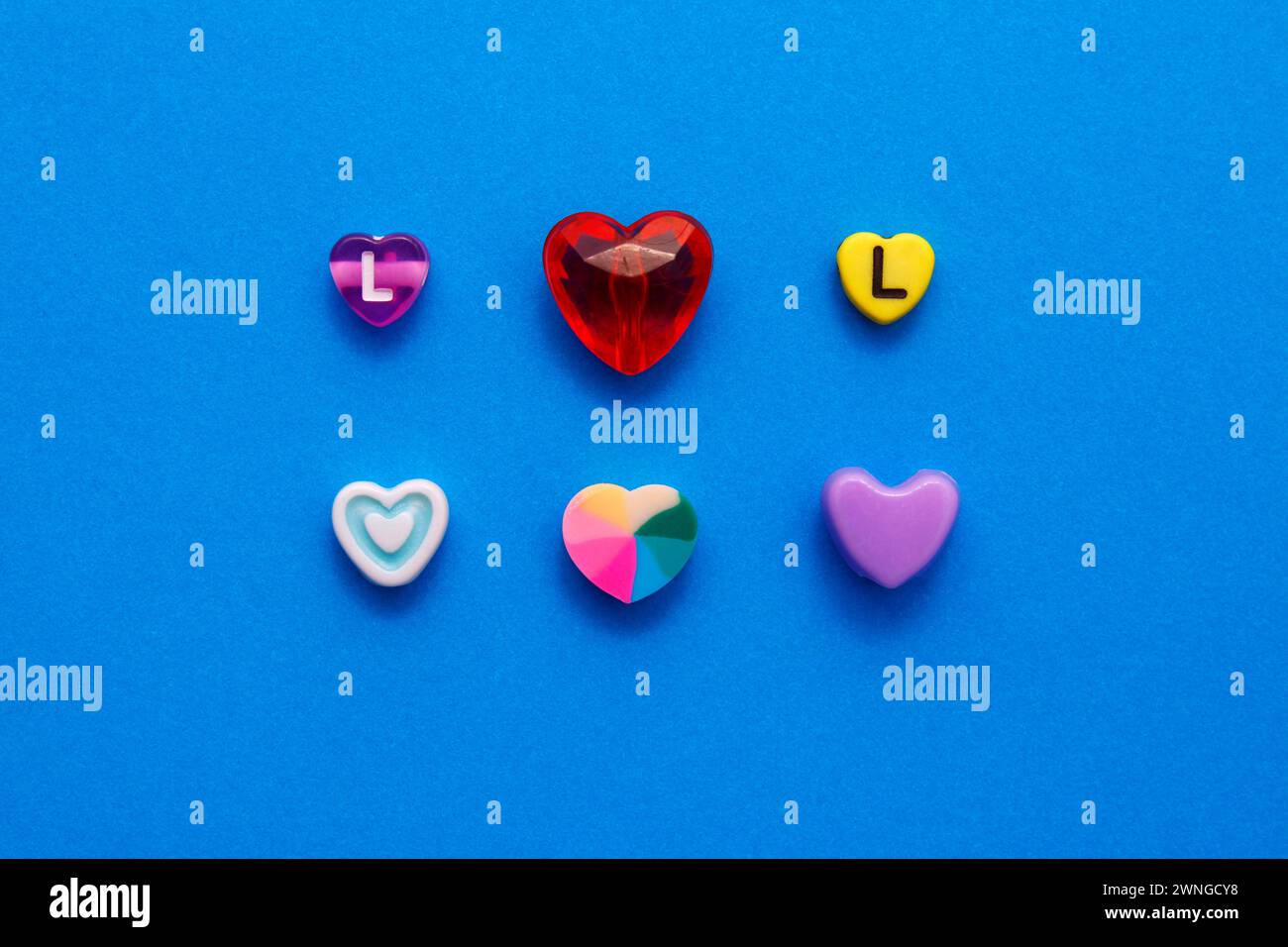Variety in love, hearts designed with different shapes Stock Photo - Alamy