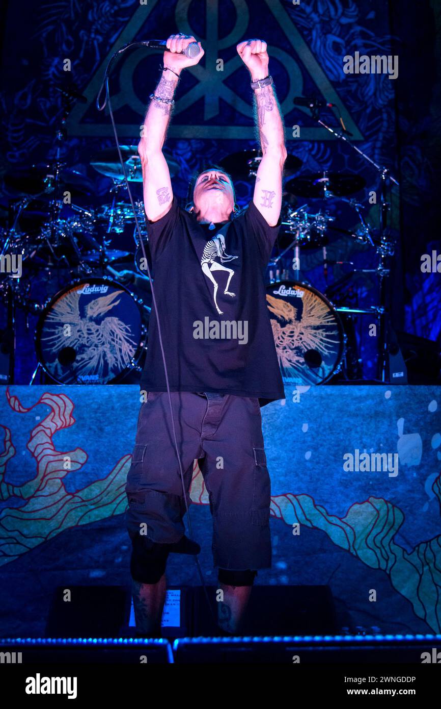 Randy Blythe of American heavy metal band, Lamb of God, performs at ...