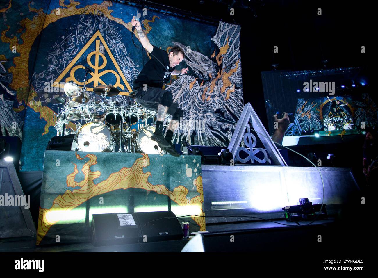 Randy Blythe of American heavy metal band, Lamb of God, performs at ...