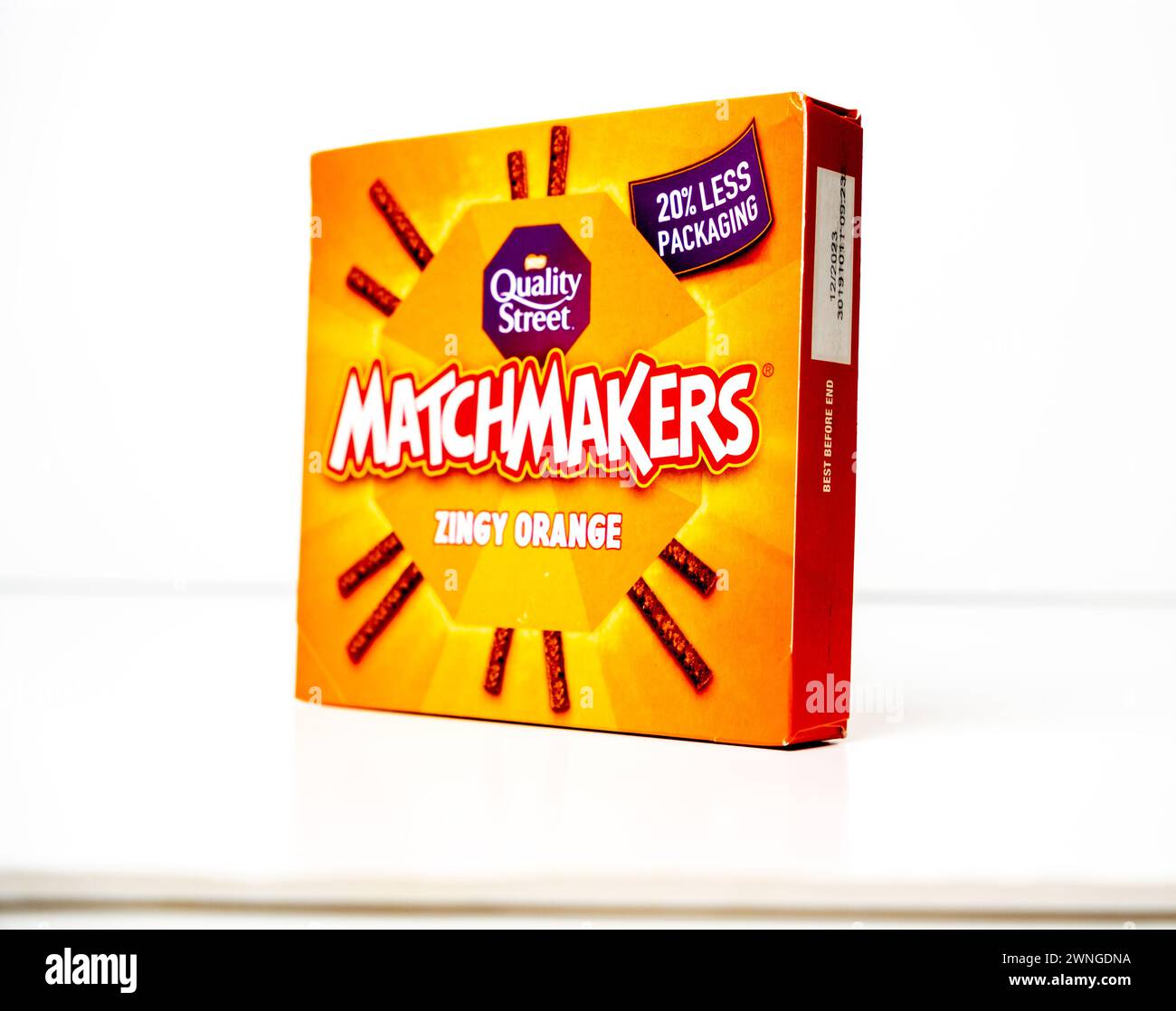 Norwich, Norfolk, UK – March 02 2024. Close up of a packet of Quality ...