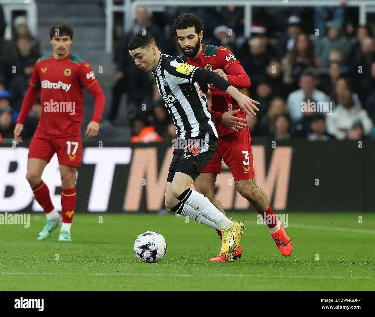 Newcastle Upon Tyne, UK. 2nd Mar, 2024. Miguel Almiron of Newcastle ...