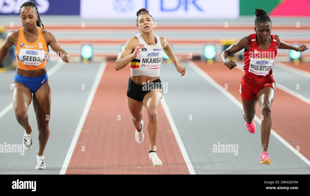 Glasgow, UK. 02nd Mar, 2024. Belgian Delphine Nkansa (C) pictured in ...