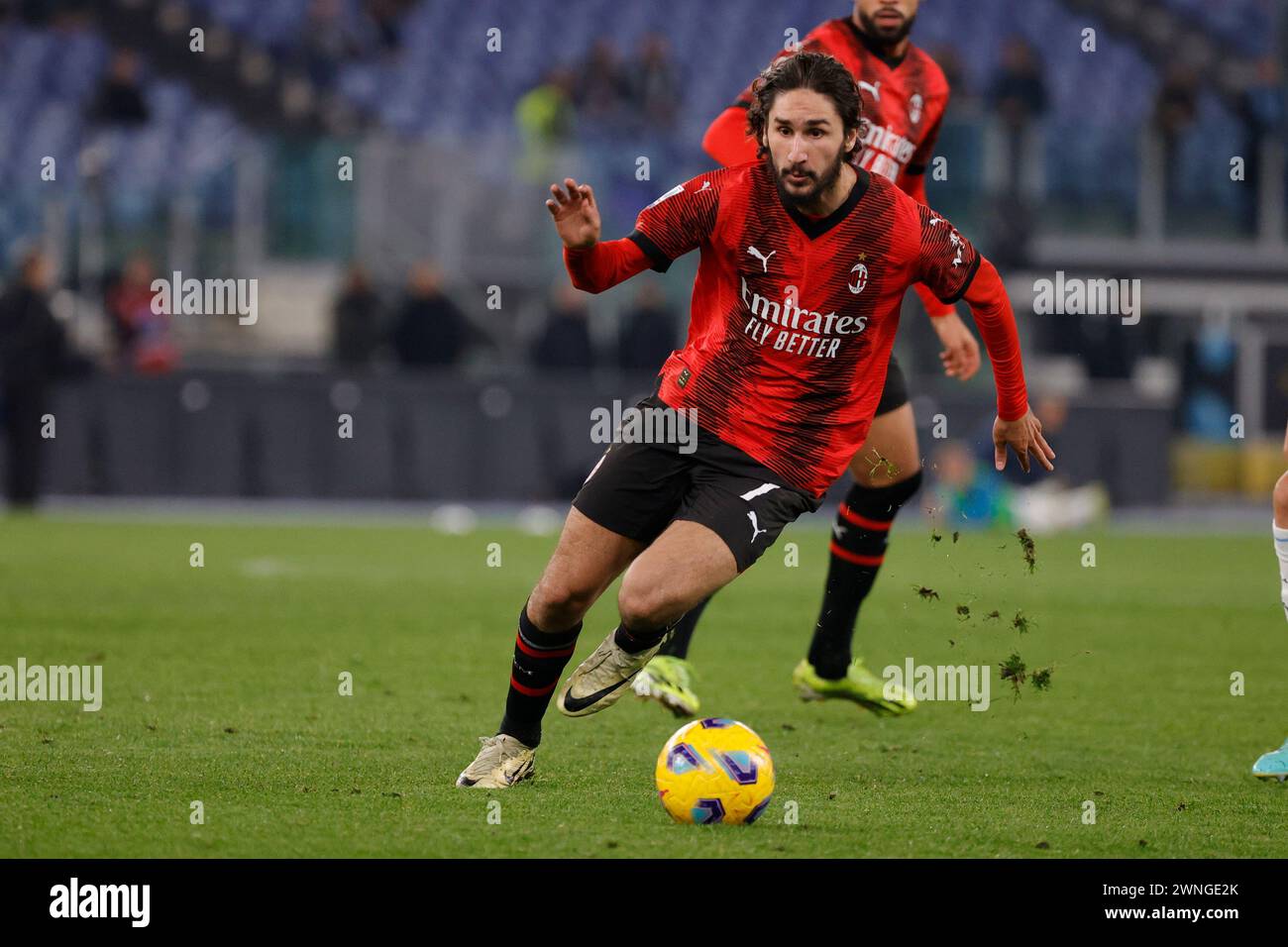Yacine Adli of Milan in action during Serie A soccer match SS Lazio ...