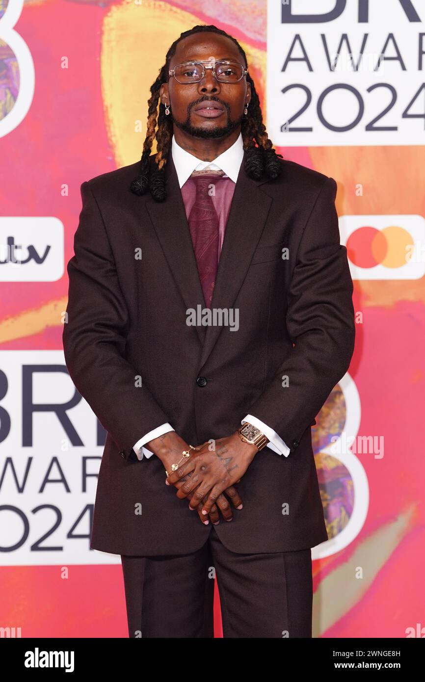 Asake attending the Brit Awards 2024 at the O2 Arena, London. Picture ...