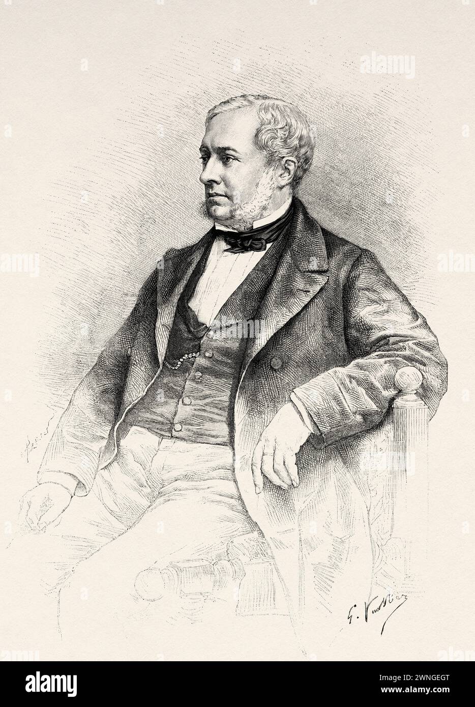 Portrait of Edouard Charton (1807 - 1890) was an eminent French ...