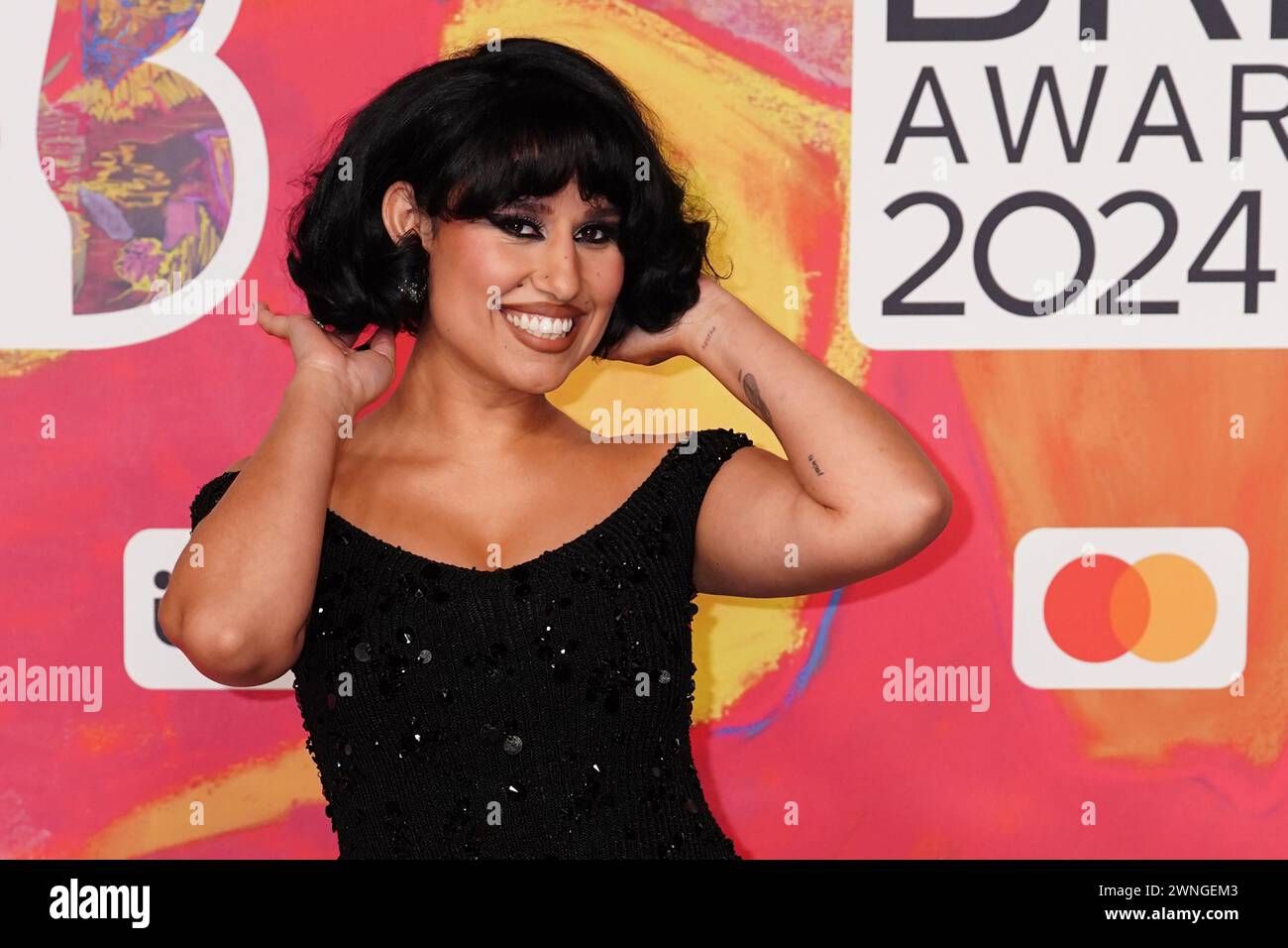 Raye attending the Brit Awards 2024 at the O2 Arena, London. Picture ...