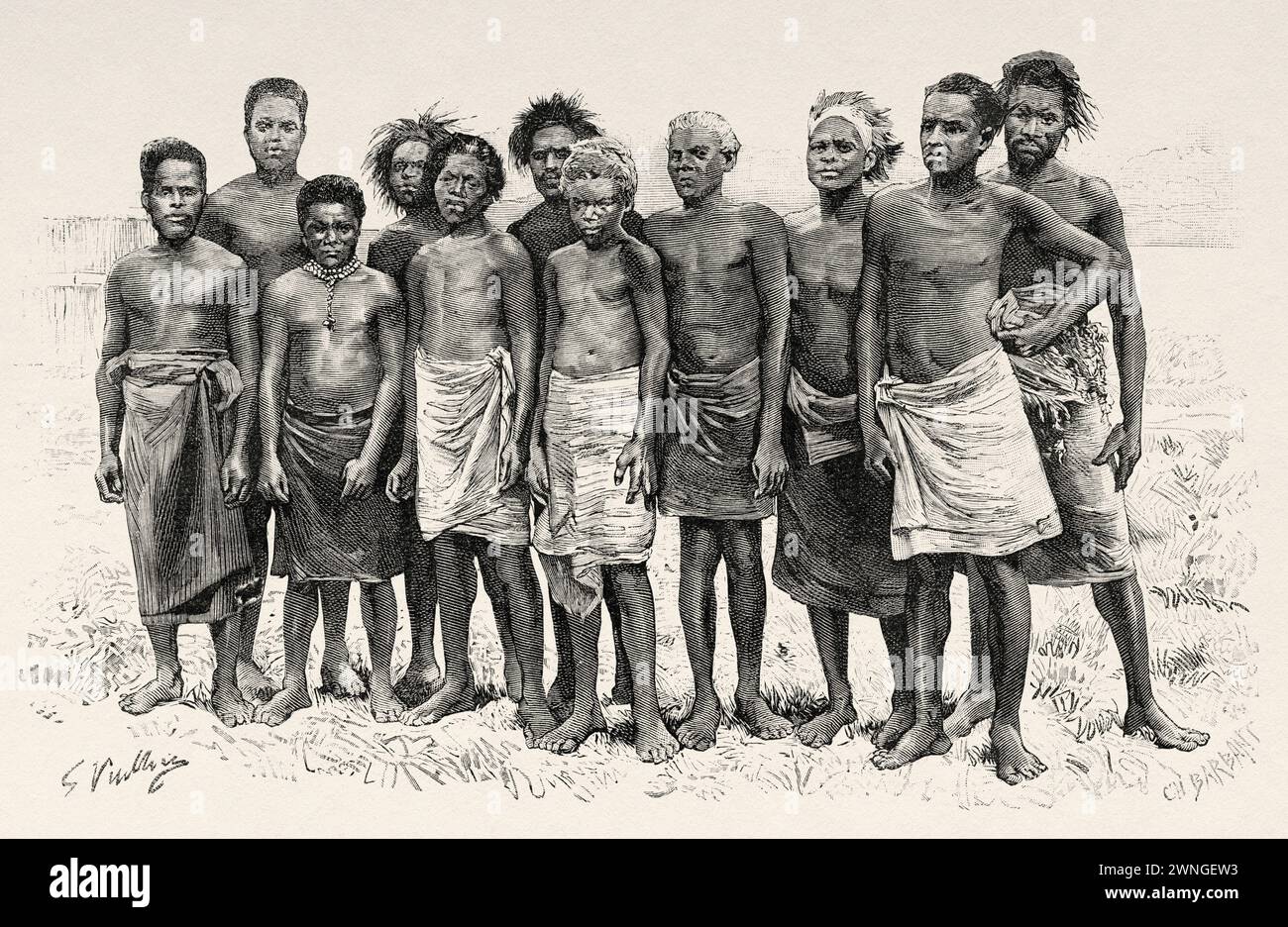 Natives of Fiji island, Oceania. Travel to the Fiji Islands 1889 by ...