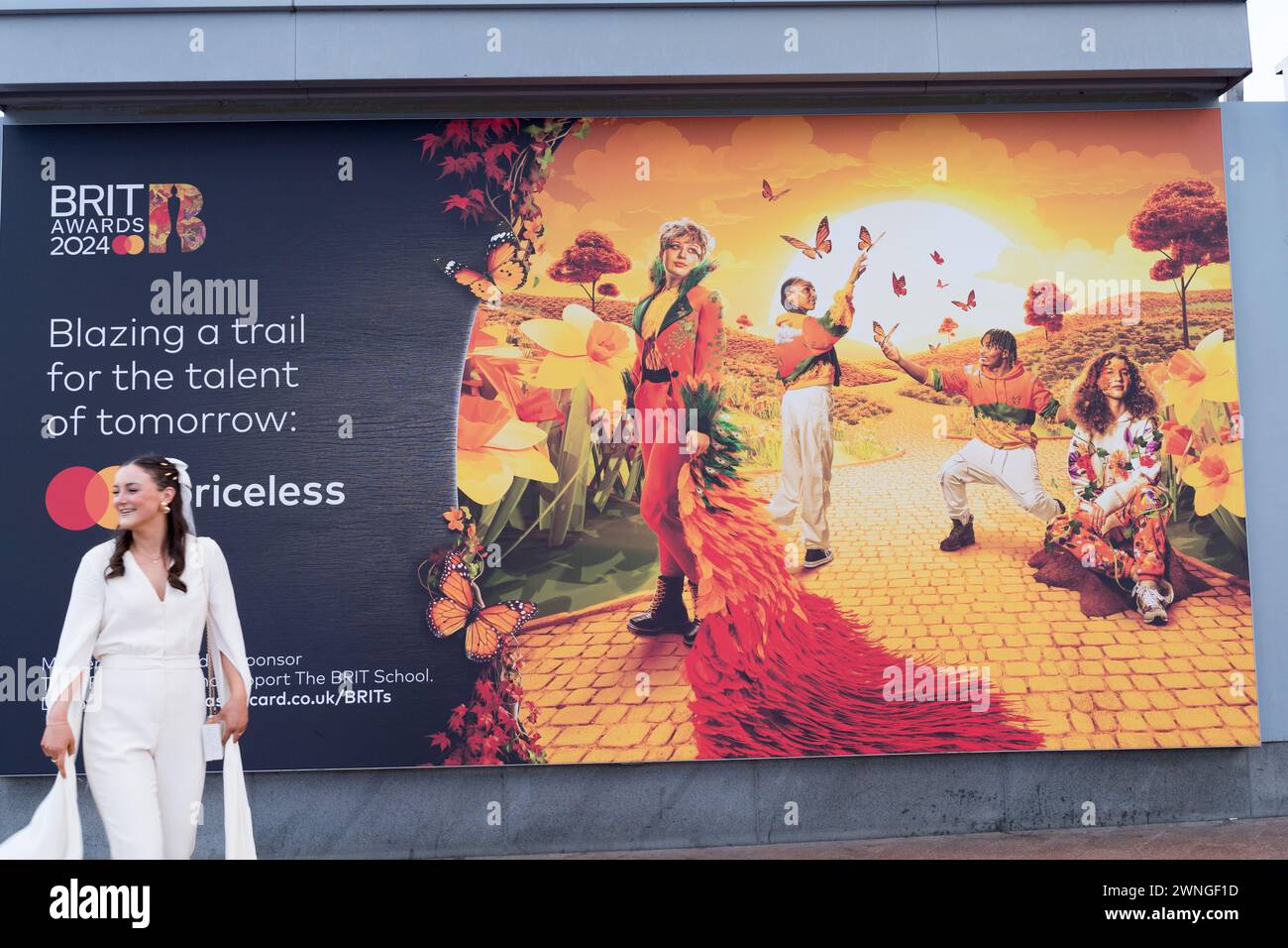 London, UK. 2nd March 2024. Adverts of The Brit Awards 2024 displays on ...