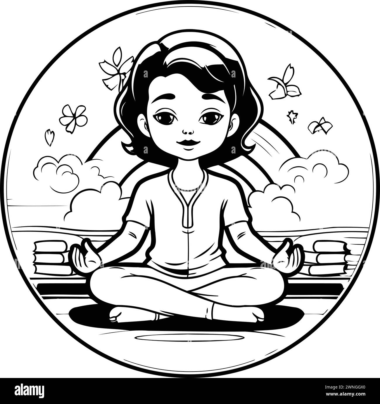 Buddhist Woman Stock Vector Images Alamy