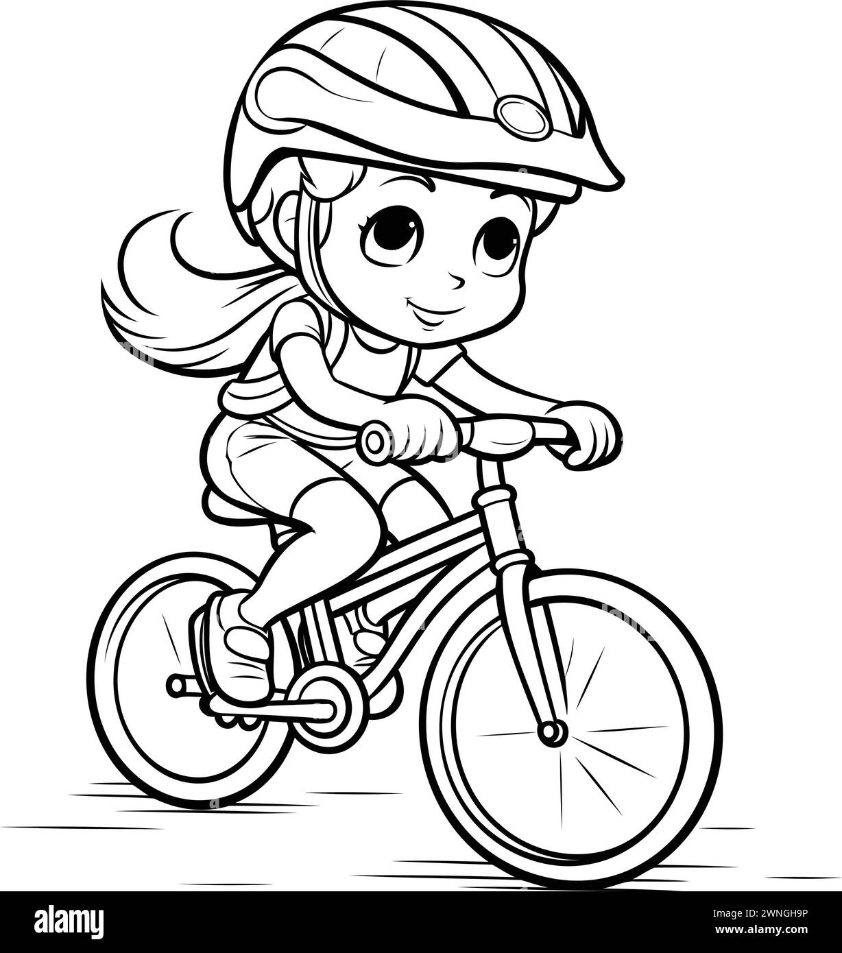 Bicycle clip art Black and White Stock Photos & Images - Alamy