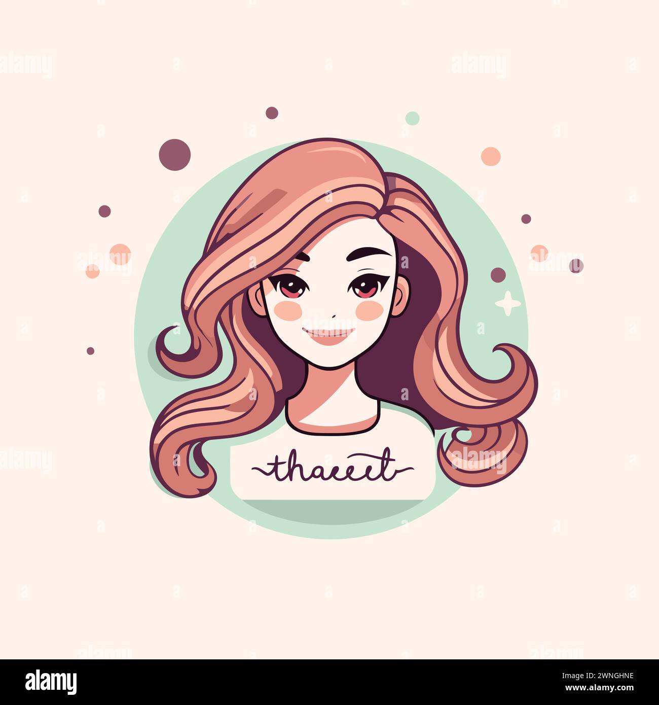 Long wavy hair woman Stock Vector Images - Alamy