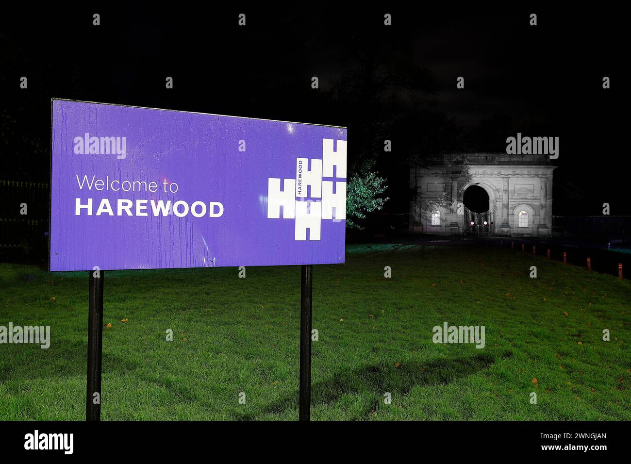 The entrance to Harewood House in Leeds, takes you through a folly with ...