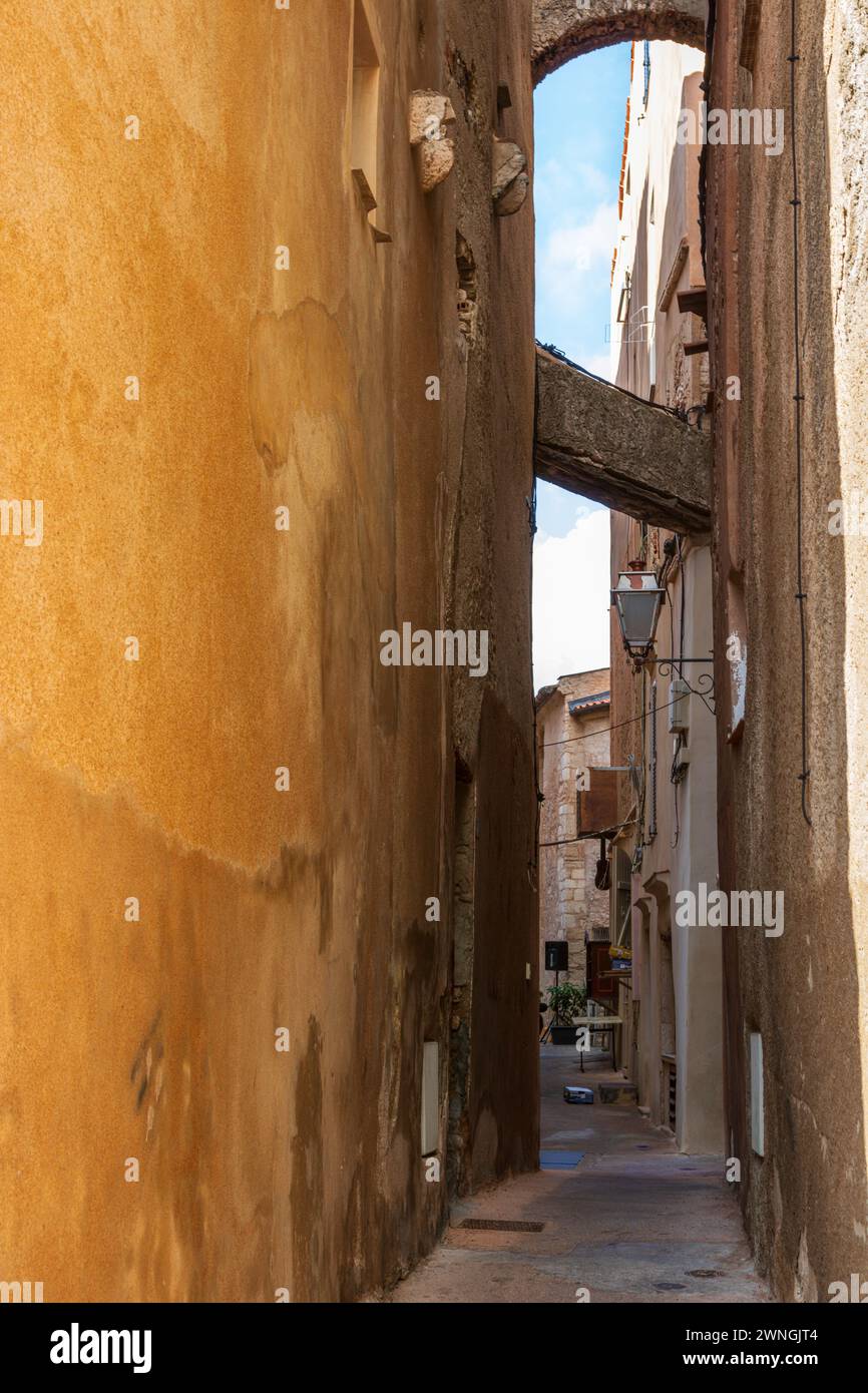 Bonifacio town, medieval citadel in Corsica Island, France Stock Photo ...