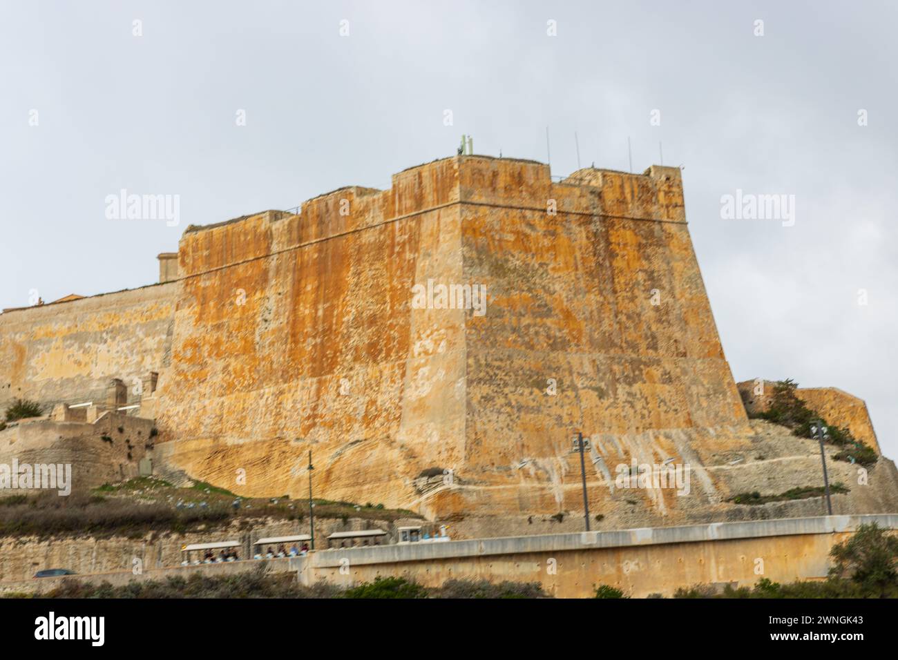Bonifacio town, medieval citadel in Corsica Island, France Stock Photo ...