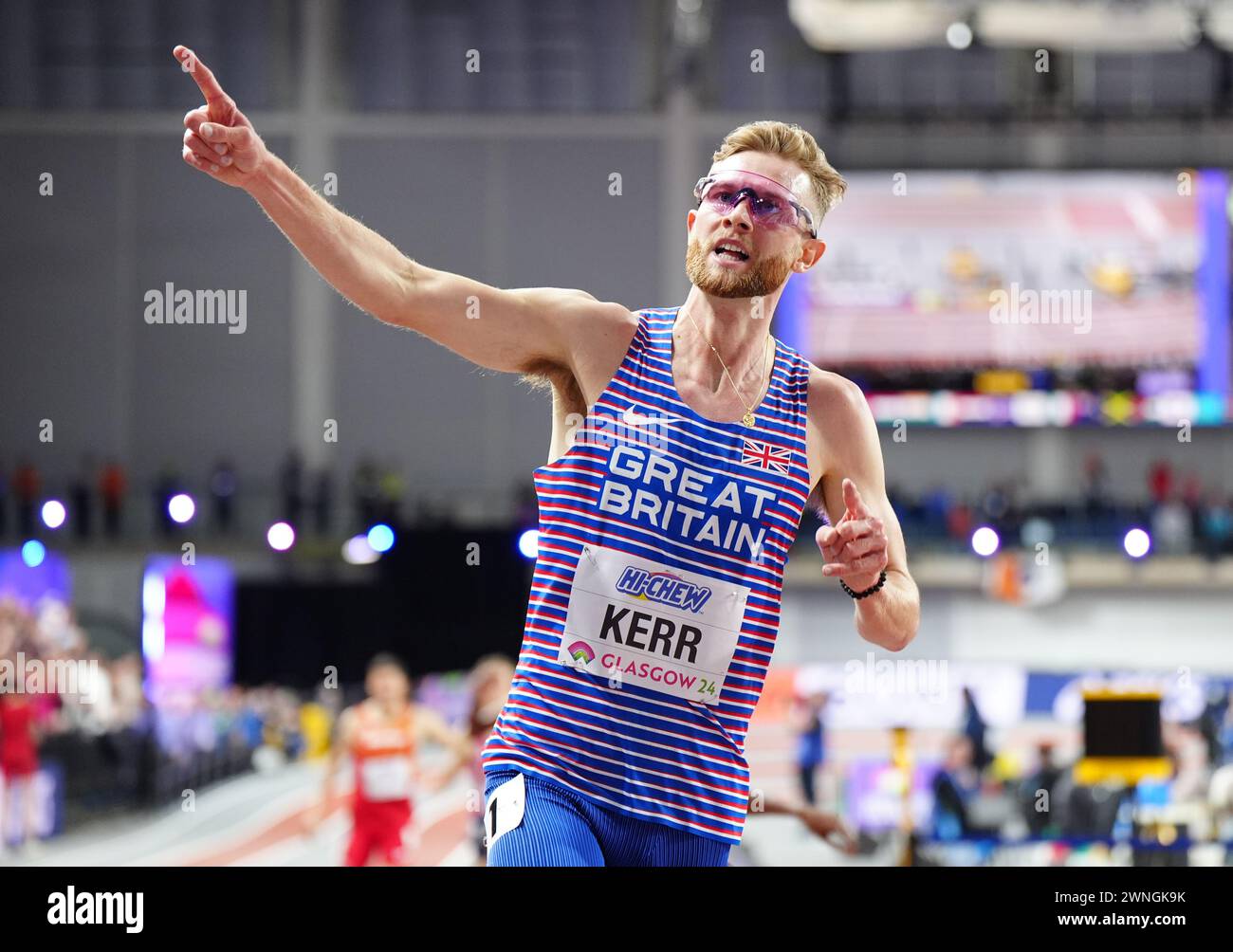 Great Britain's Josh Kerr winning the Men's 3000 metres during day two ...