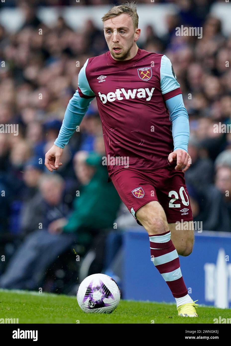 Liverpool, UK. 2nd Mar, 2024. Jarrod Bowen of West Ham United during ...