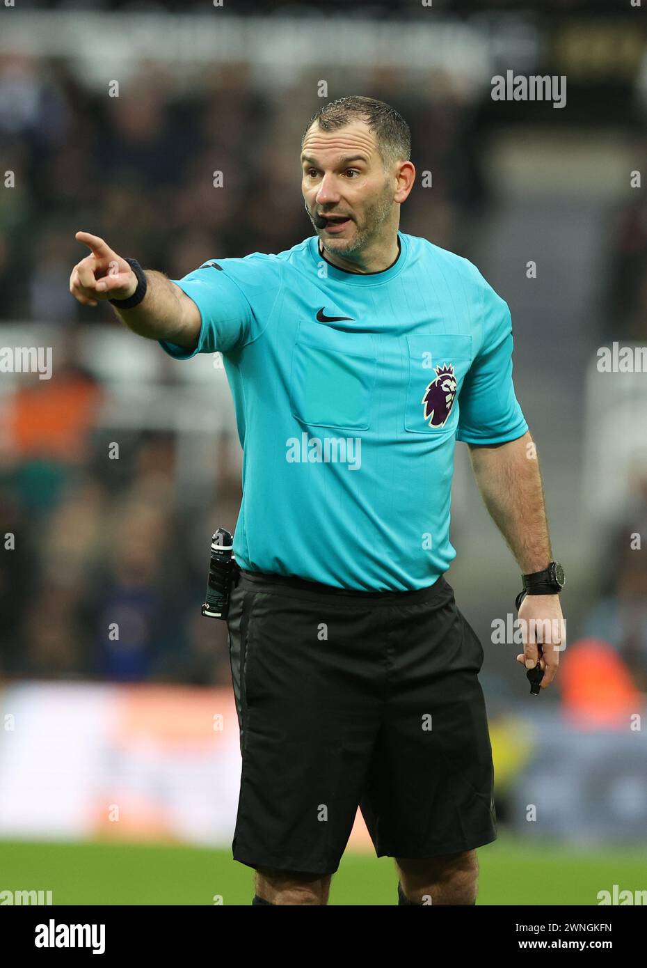 Newcastle Upon Tyne, UK. 2nd Mar, 2024. Referee Tim Robinson during the ...