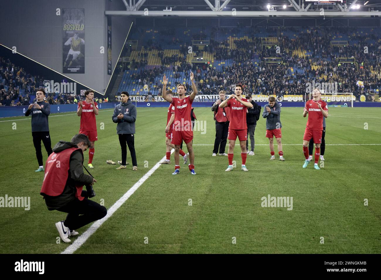 ARNHEM - FC Twente players after the Dutch Eredivisie match between ...