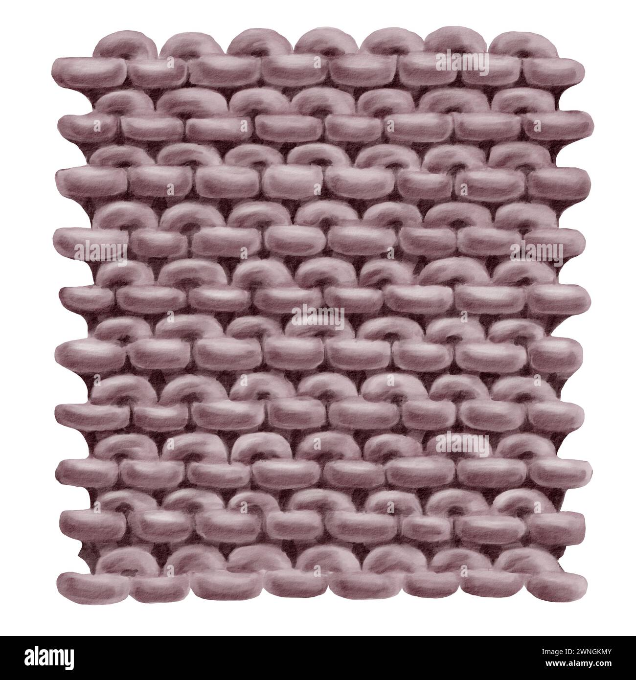 Knitted underside fragment, plaid, blanket, knitting pattern. Hand ...