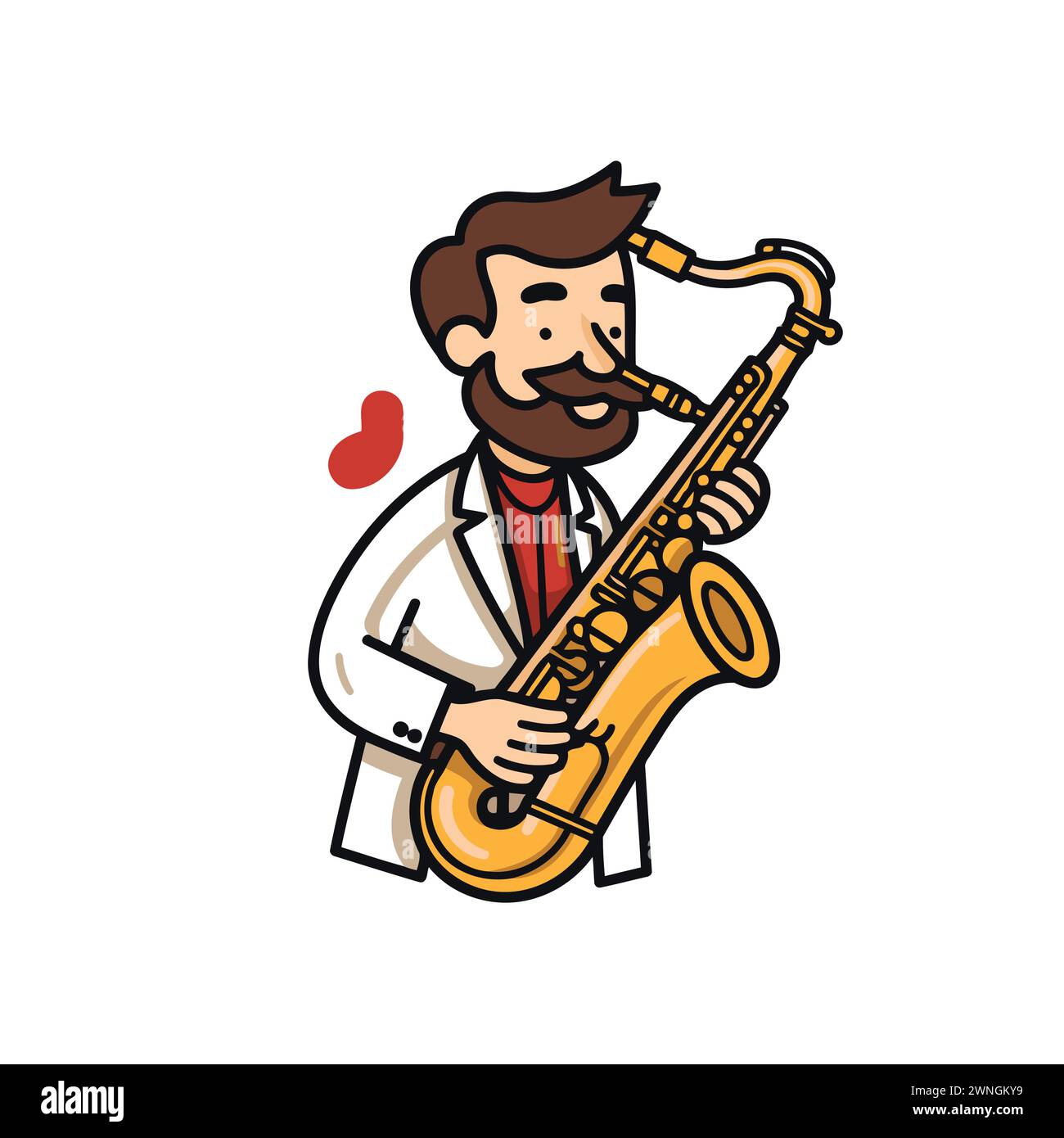 Saxophone cartoon Cut Out Stock Images & Pictures - Alamy