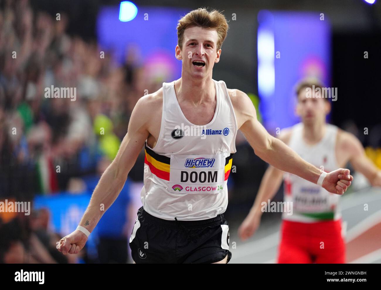 Belgium's Alexander Doom winning the Men's 400 metres during day two of ...