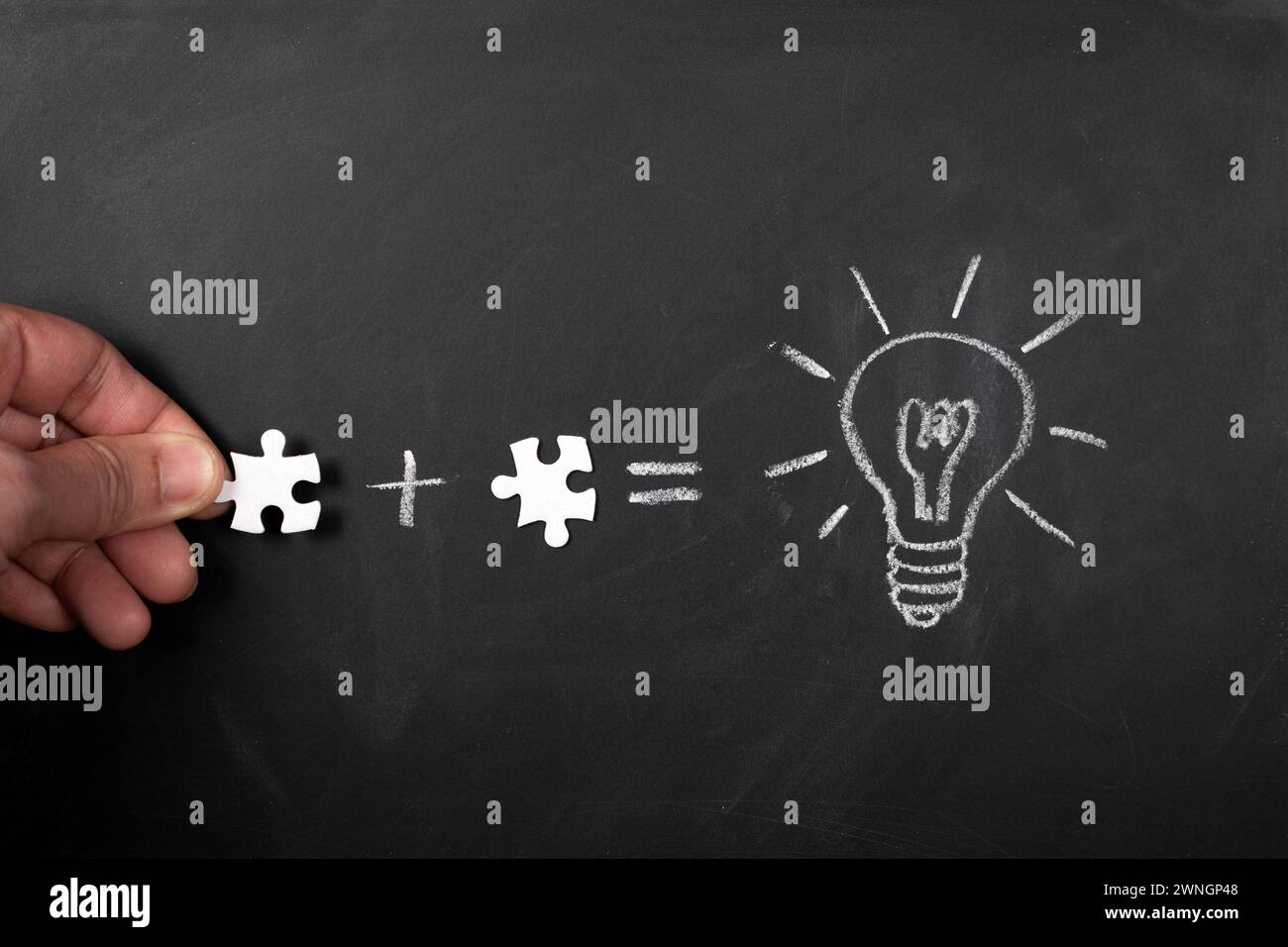 Solve puzzle combining the wisdom for developing new idea, drawing ...