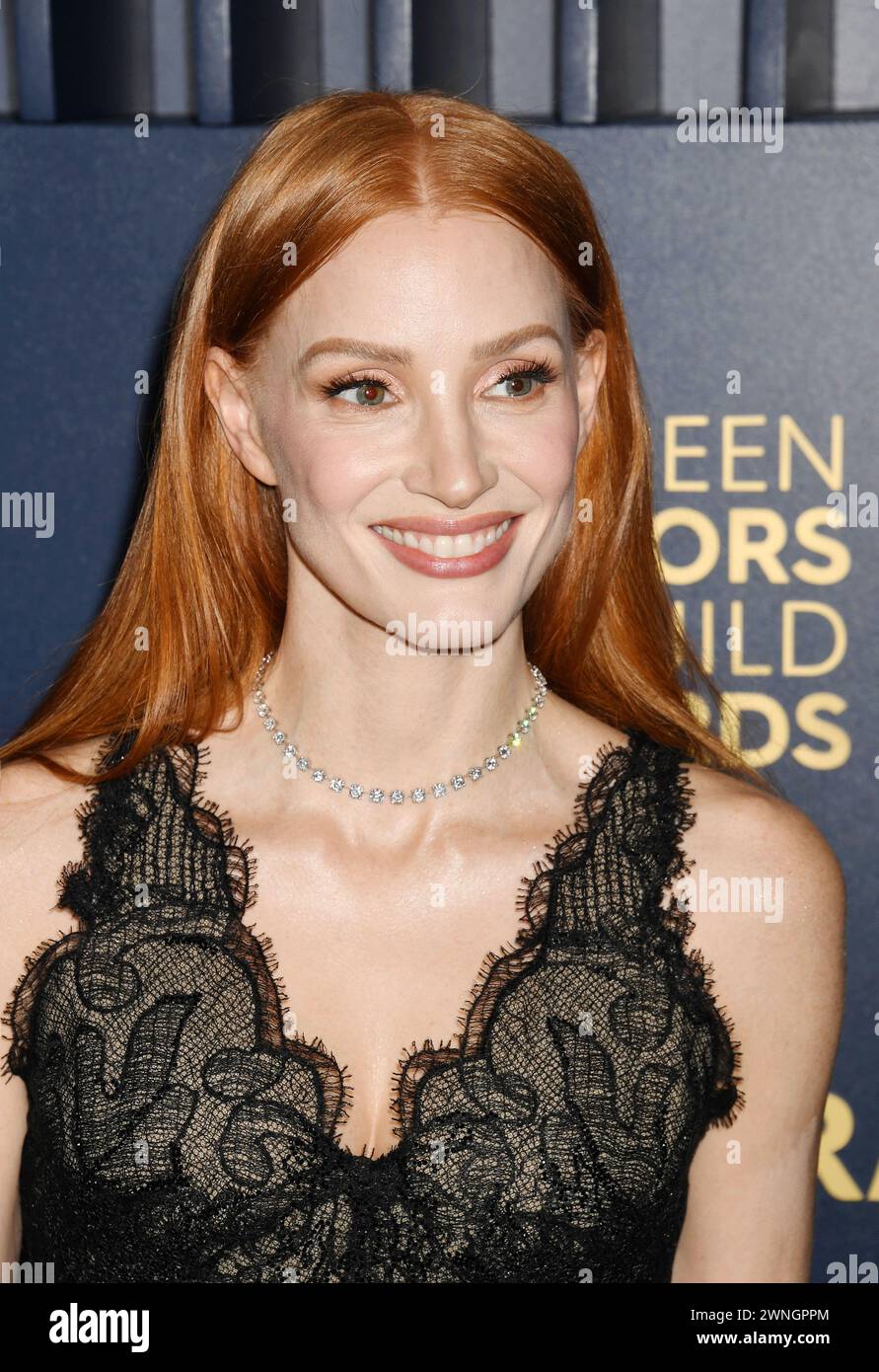 LOS ANGELES, CALIFORNIA - FEBRUARY 24: Jessica Chastain attends the ...