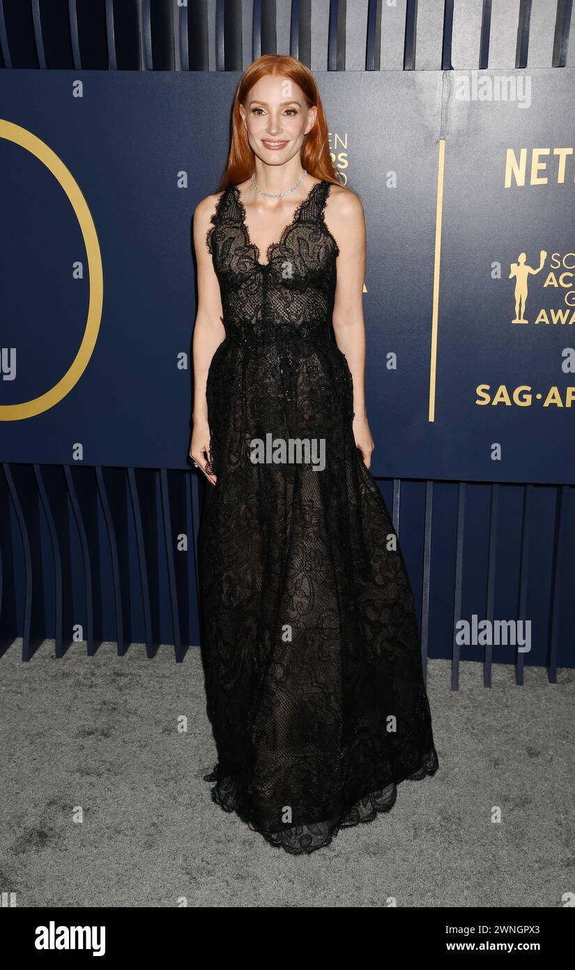 LOS ANGELES, CALIFORNIA - FEBRUARY 24: Jessica Chastain attends the ...