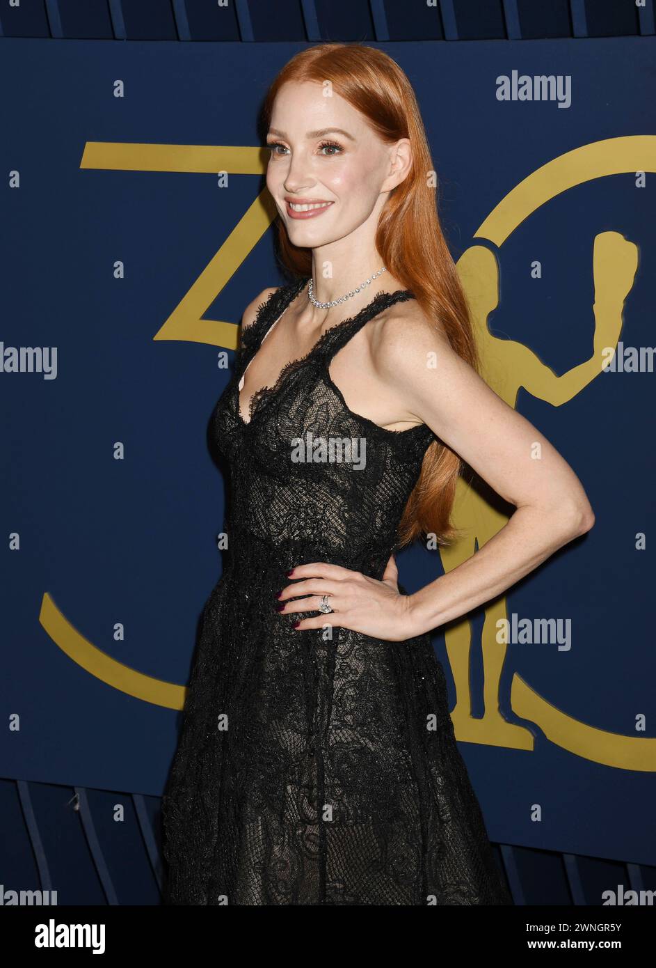 LOS ANGELES, CALIFORNIA - FEBRUARY 24: Jessica Chastain attends the ...