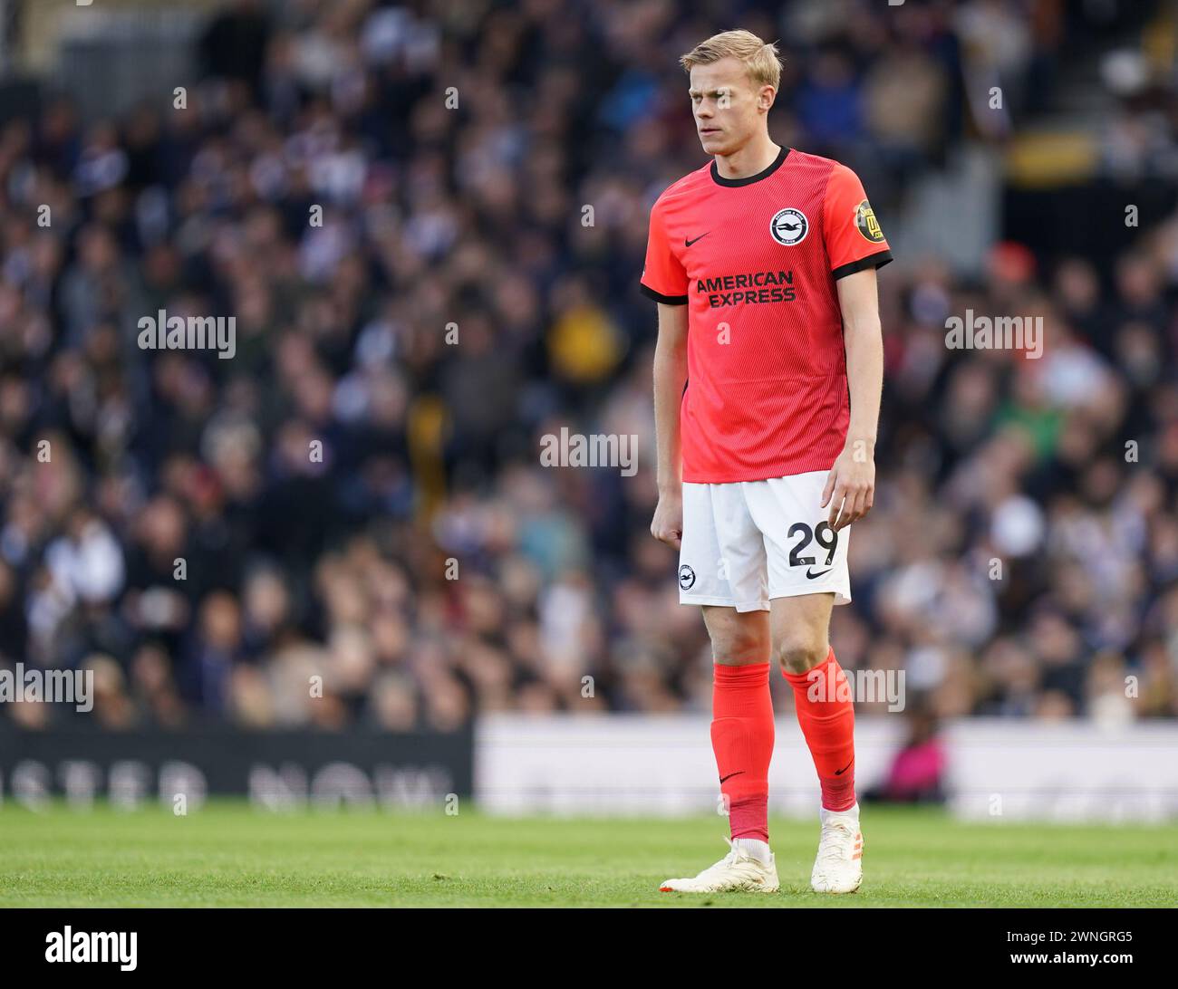 LONDON, ENGLAND - MARCH 02: Jan Paul van Hecke of Brighton & Hove ...