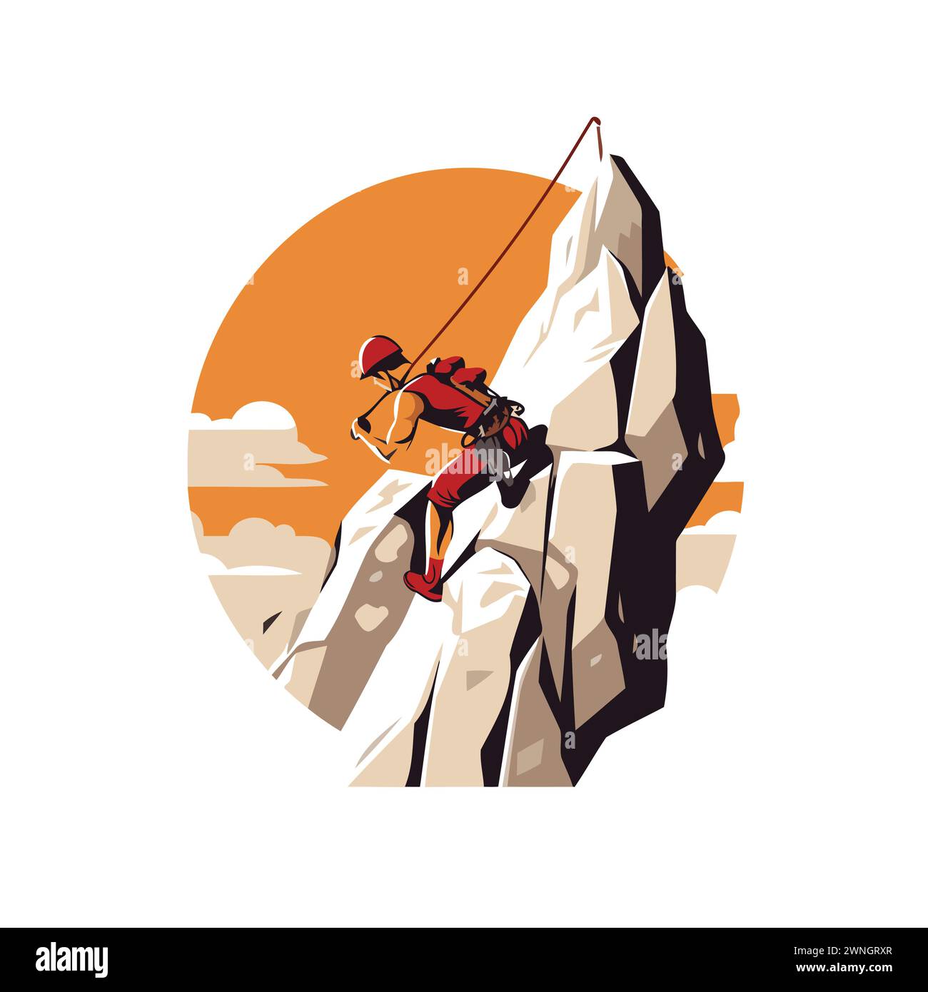 Climber on top Stock Vector Images - Alamy