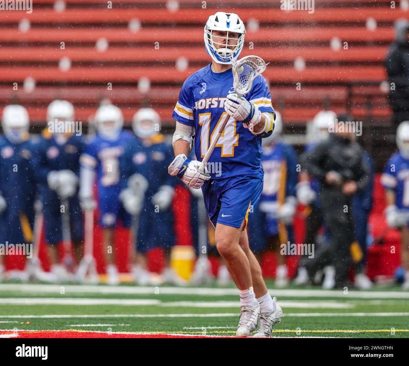 Piscataway, NJ, USA. 02nd Mar, 2024. Hofstra midfielder Justin Sykes ...