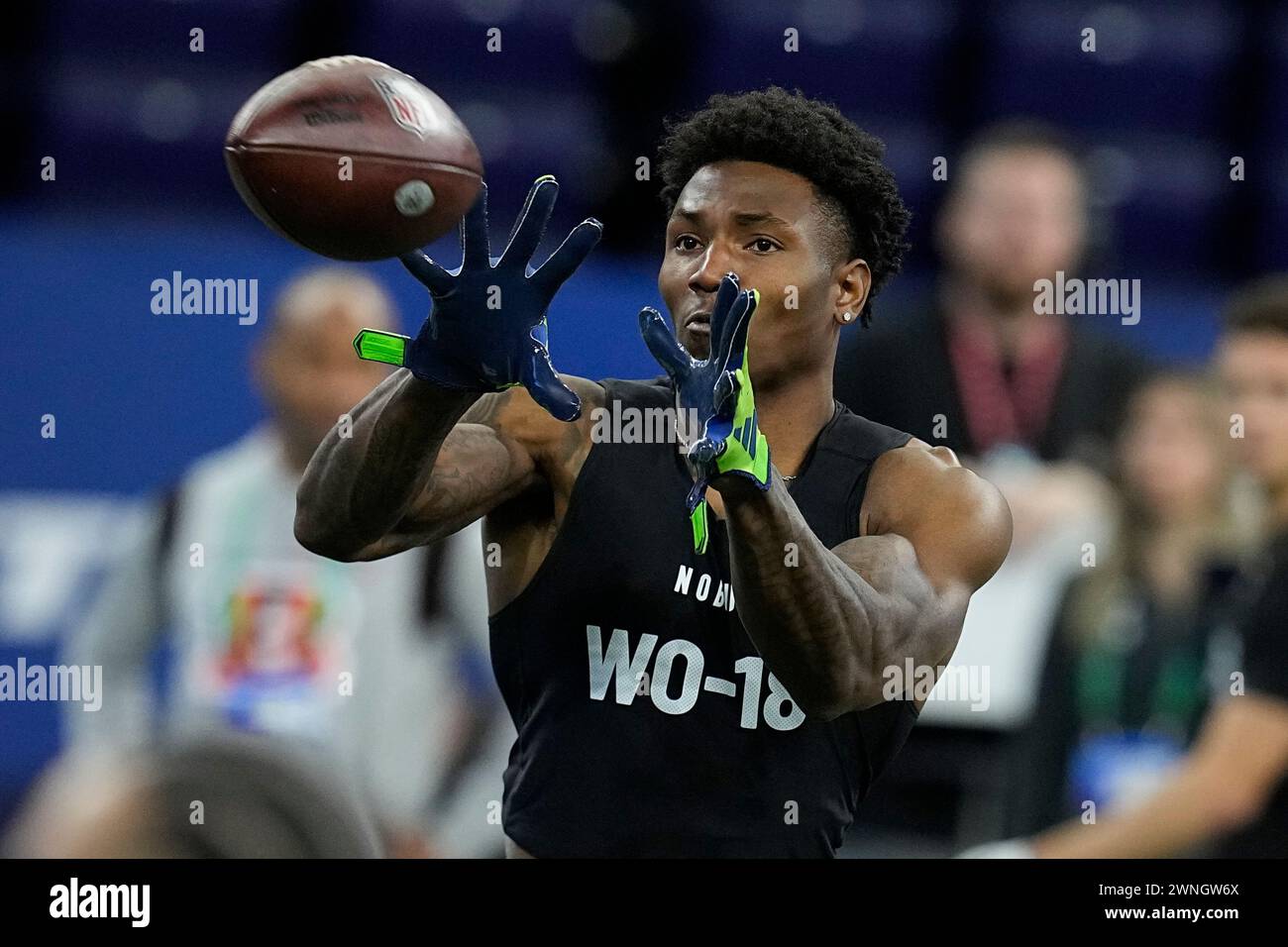 Pittsburgh wide receiver Bub Means runs a drill at the NFL football ...