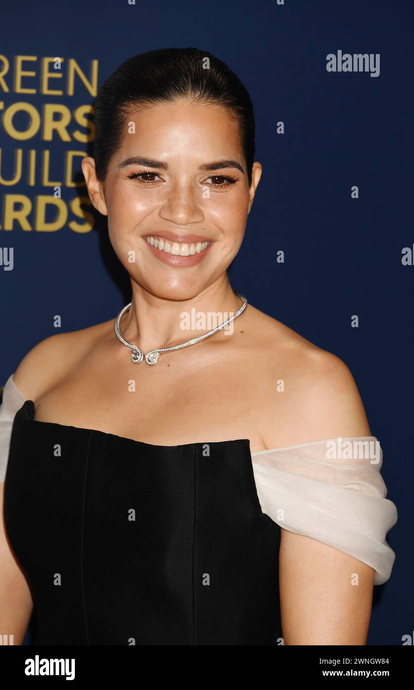 LOS ANGELES, CALIFORNIA - FEBRUARY 24: America Ferrera attends the 30th ...