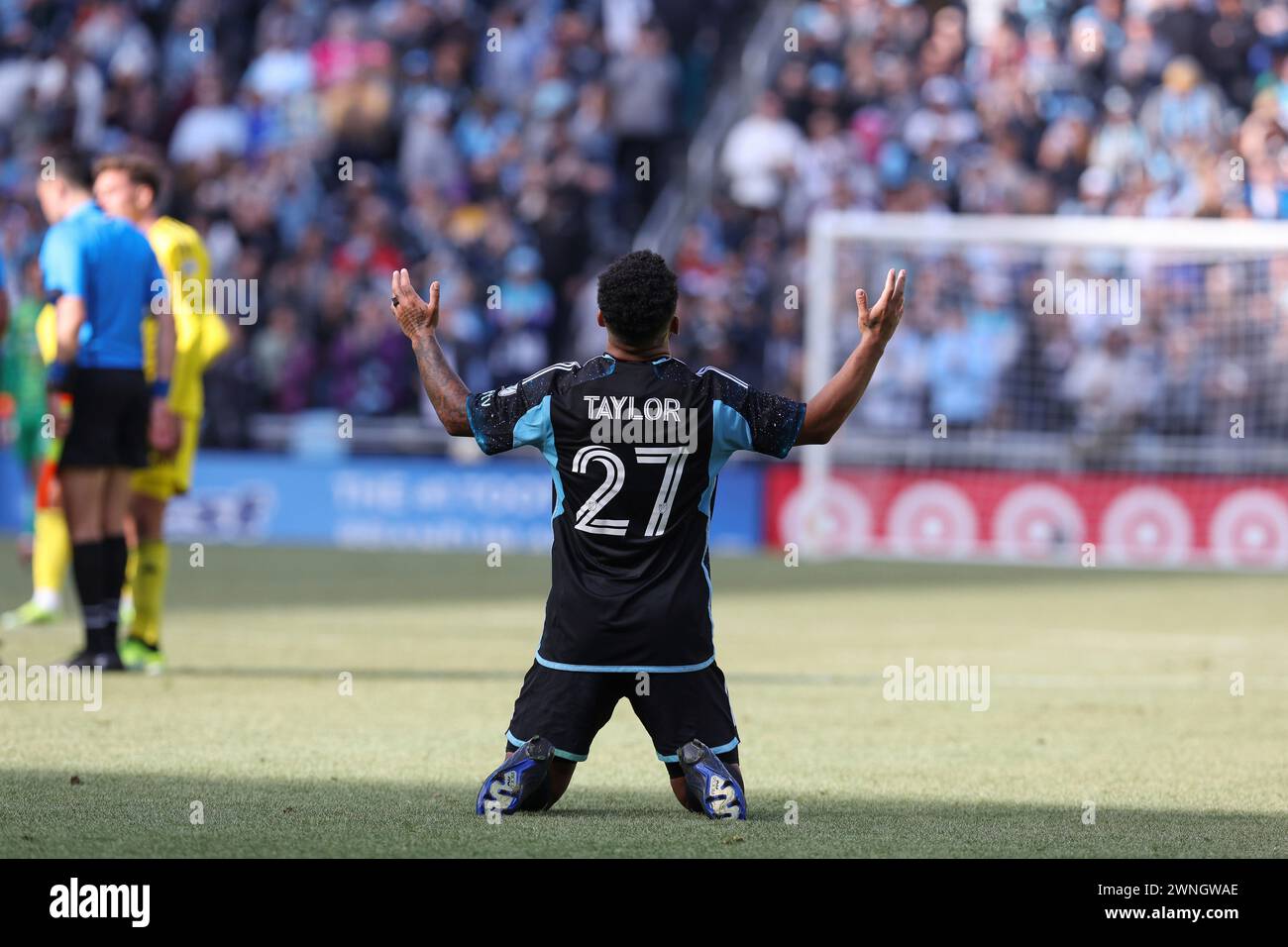 Minnesota United defender D.J. Taylor reacts after the second half of ...