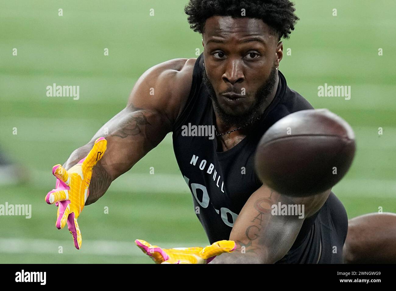 Southeast Missouri State wide receiver Ryan Flournoy runs a drill at ...