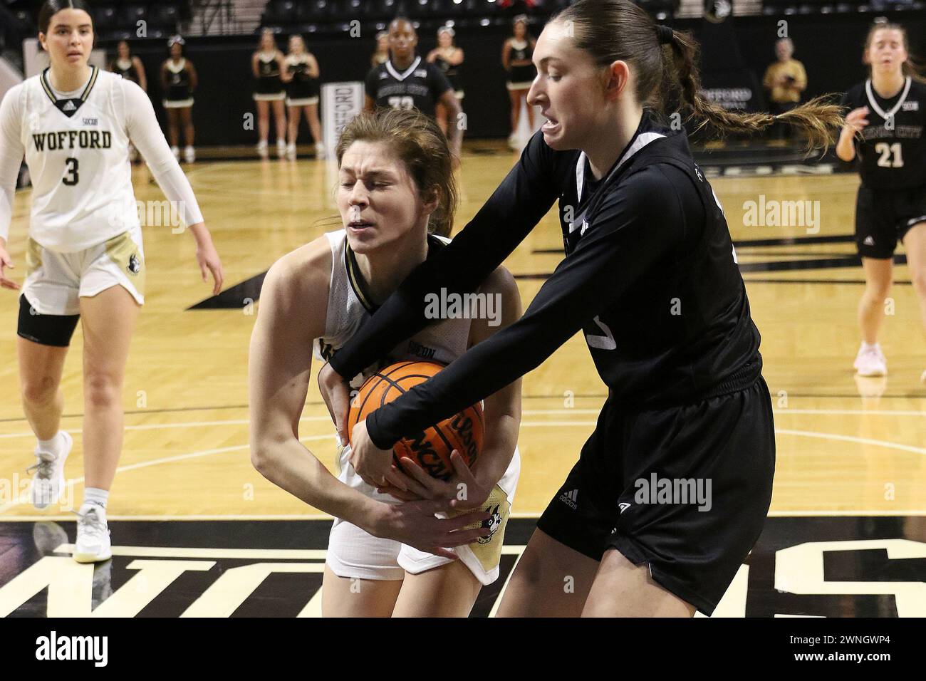 SPARTANBURG, SC - MARCH 02: Wofford Terriers guard Annabelle Schultz (1 ...