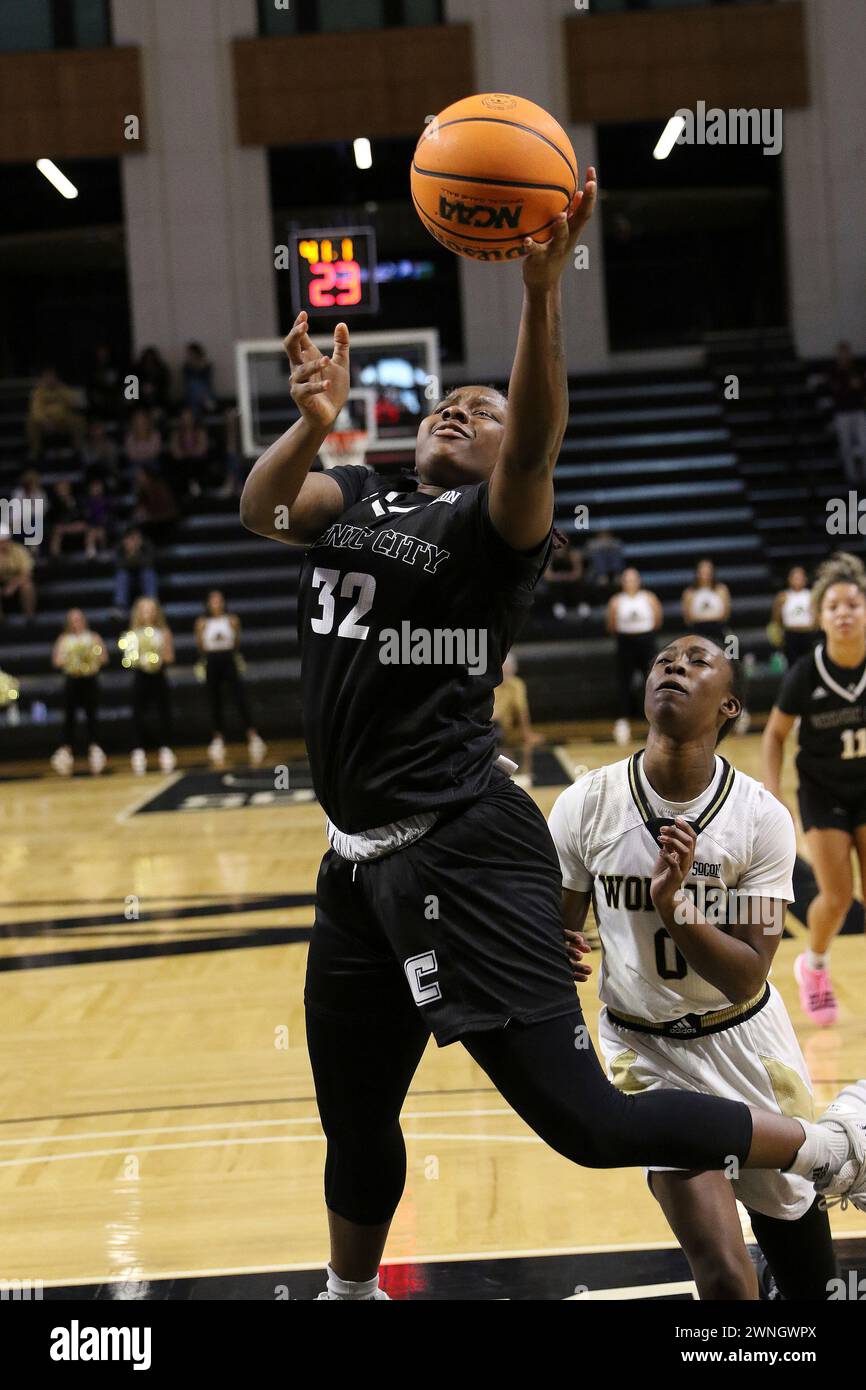 SPARTANBURG, SC - MARCH 02: Chattanooga Mocs forward Raven Thompson (32 ...