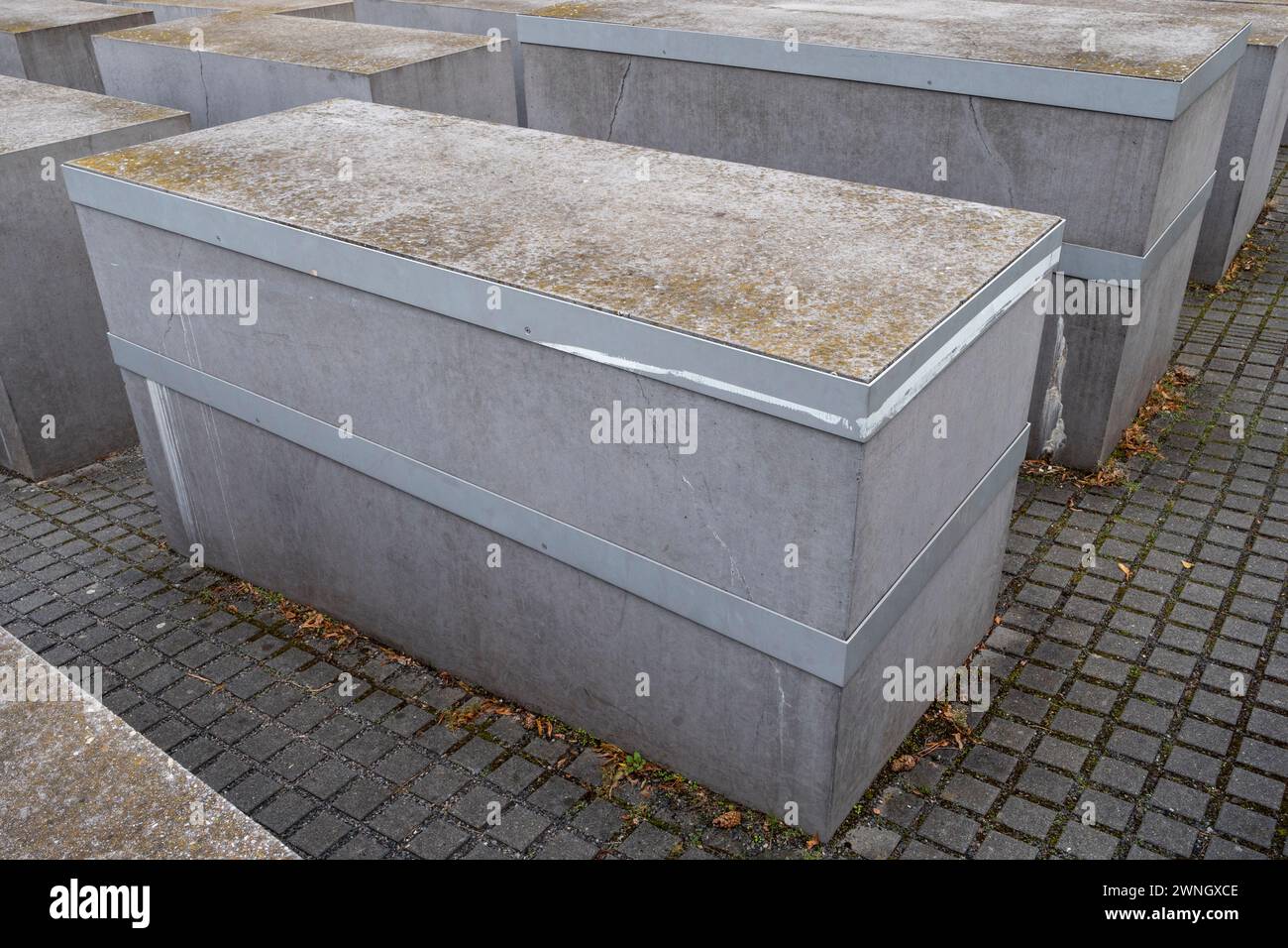Example of a memorial stone with steel reinforcement support bars, in ...