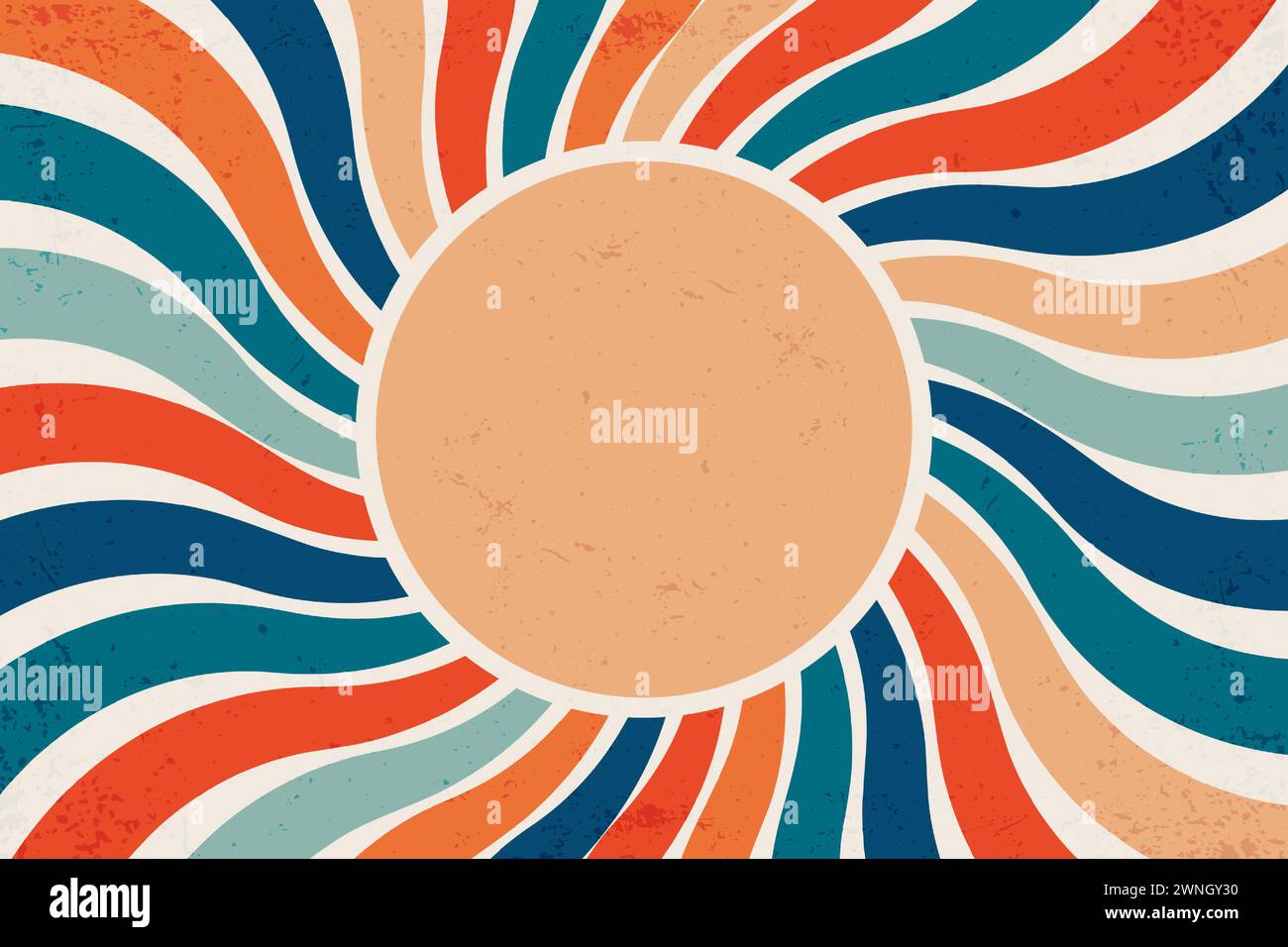 Retro sun burst vintage background. Swirl wallpaper with grunge. Spiral rays circus illustration ...
