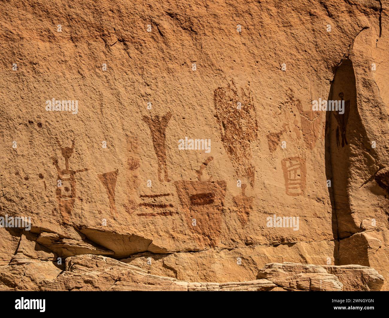 Horseshoe Shelter pictographs, Horseshoe Canyon, Canyonlands National ...