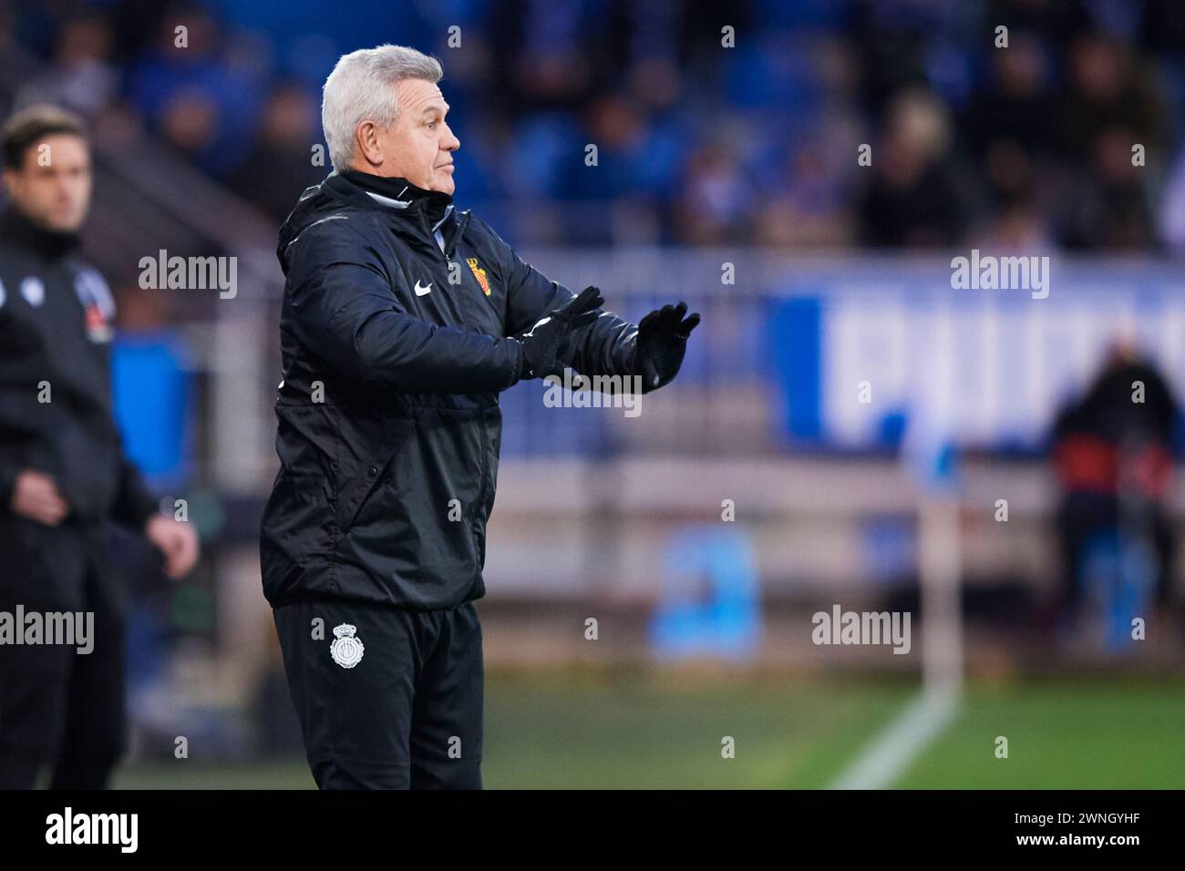RCD Mallorca head coach Javier Aguirre reacts during the LaLiga EA ...