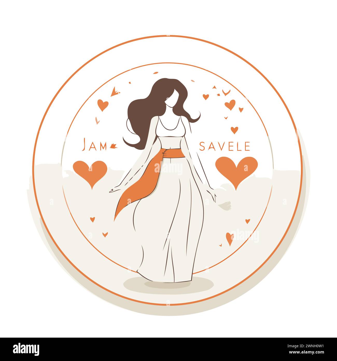 Valentines Day Greeting Card With Beautiful Girl In Love Vector