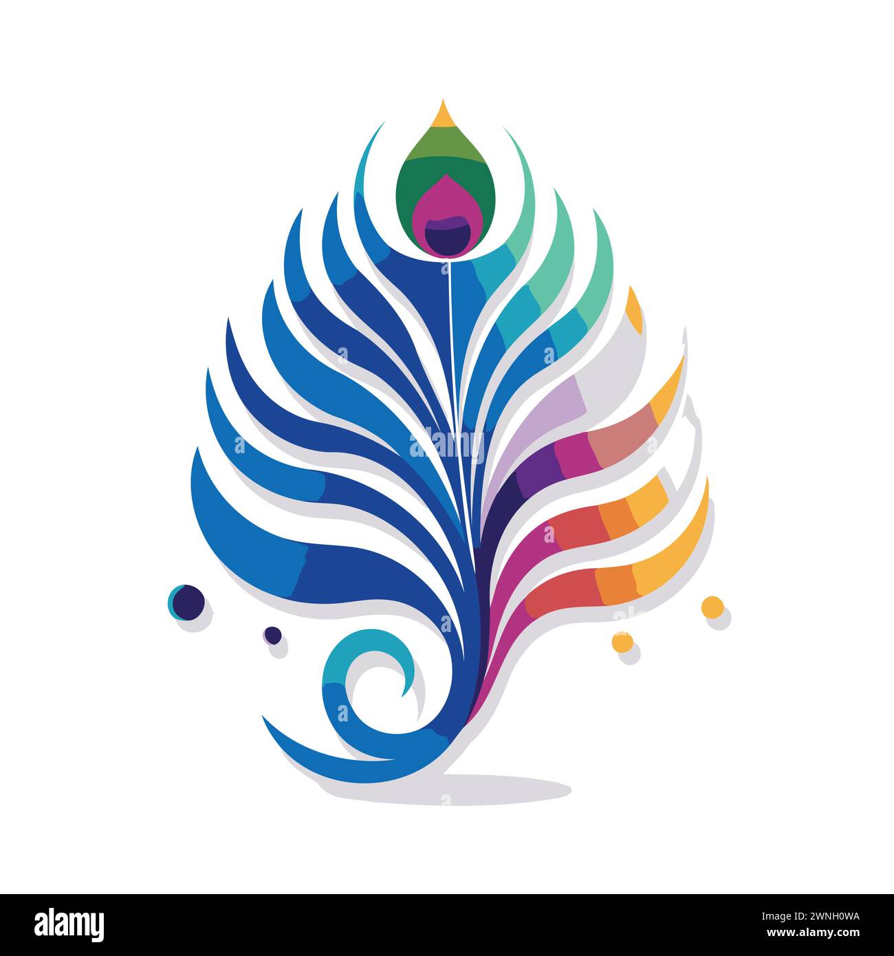 Colorful Peacock Feather Logo Vector Colorful Peacock Feather Logo Stock Vector Image And Art Alamy