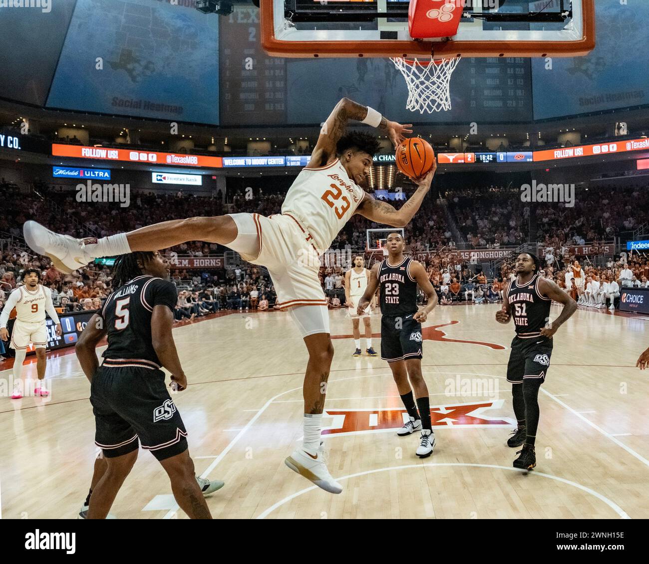 Texas, USA. 2nd Mar, 2024. Dillon Mitchell #23 of the Texas Longhorns ...