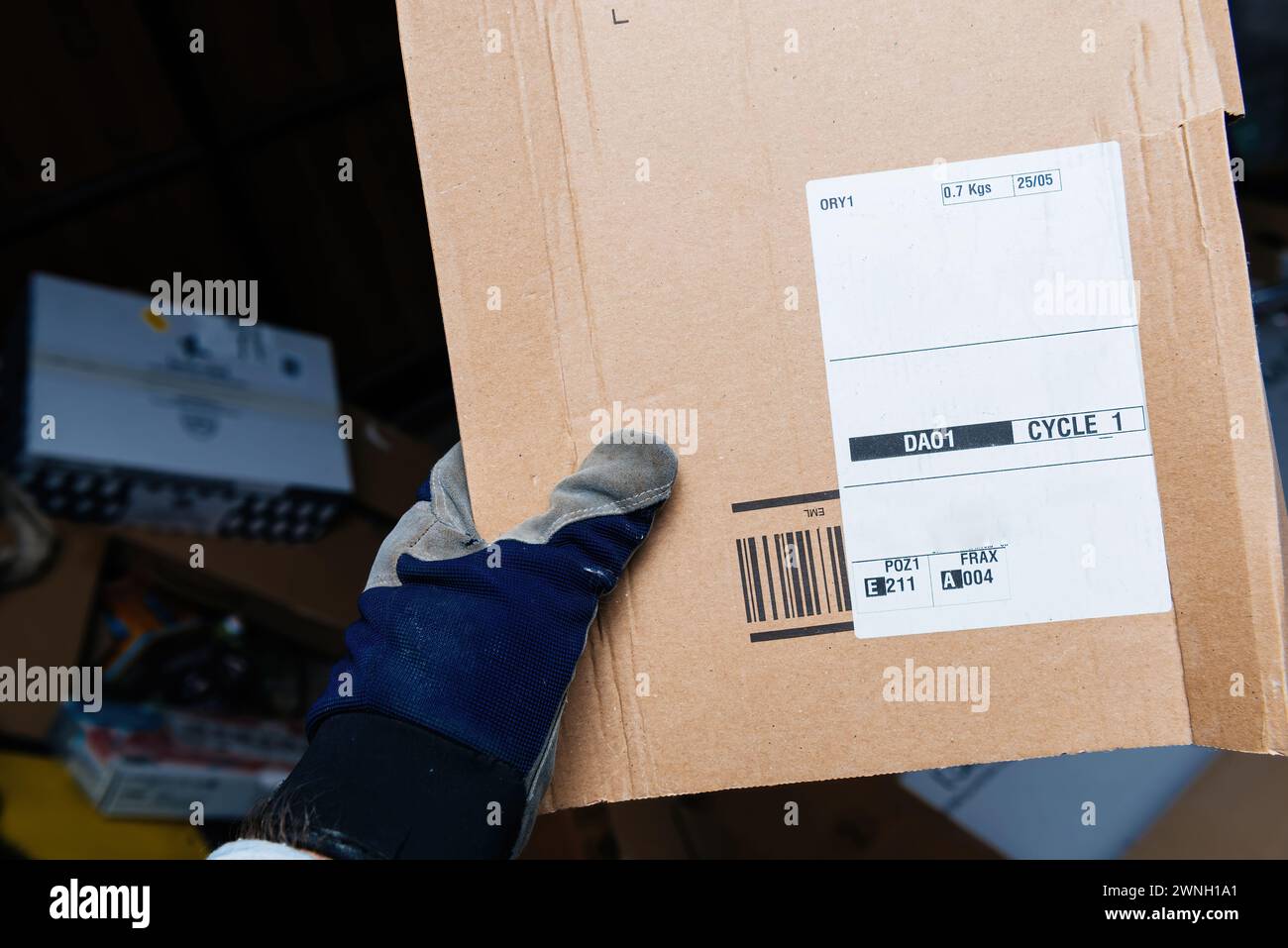 Bremen, Germany Dec 10, 2023: From a male hand's perspective, holding ...