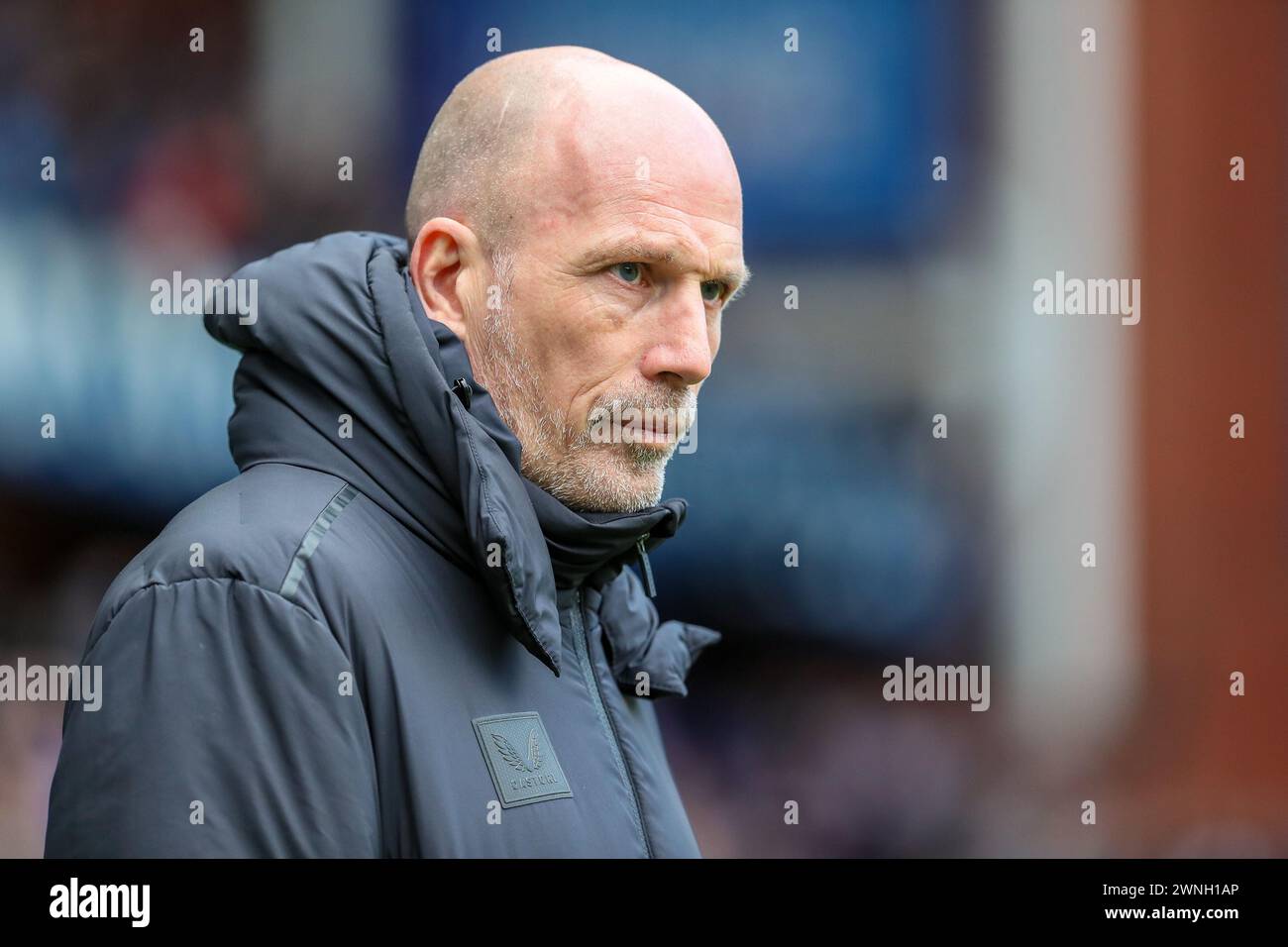PHILIPPE CLEMENT, manager of Rangers FC. Image taken at Ibrox stadium ...