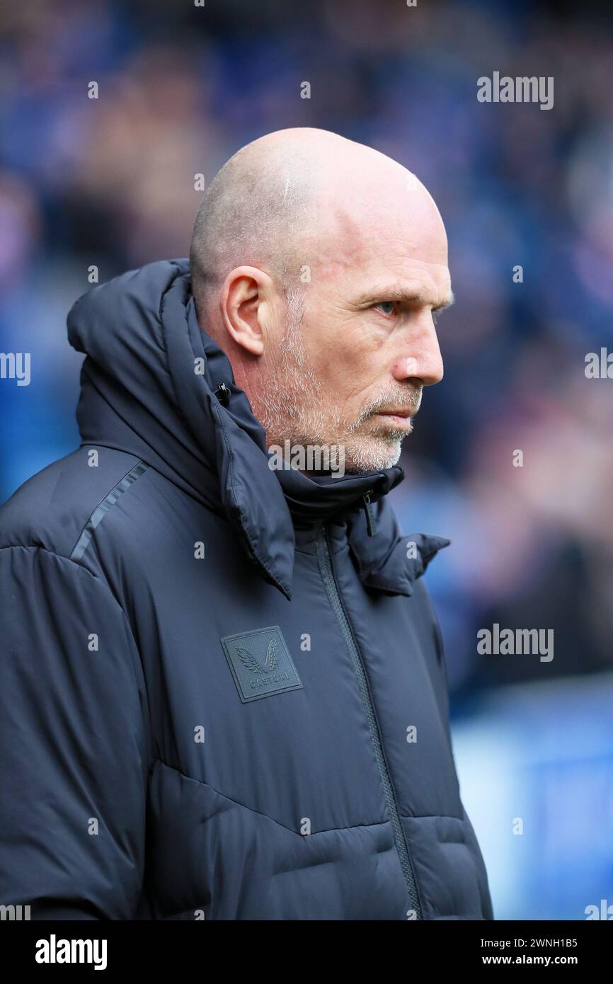 PHILIPPE CLEMENT, manager of Rangers FC. Image taken at Ibrox stadium ...
