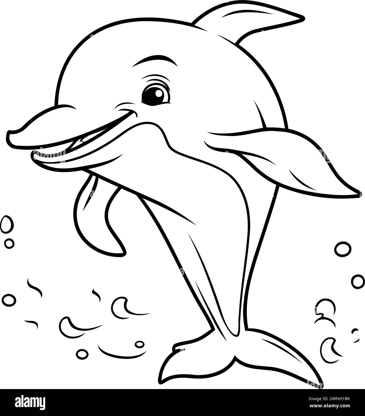 Dolphin coloring book hi-res stock photography and images - Alamy
